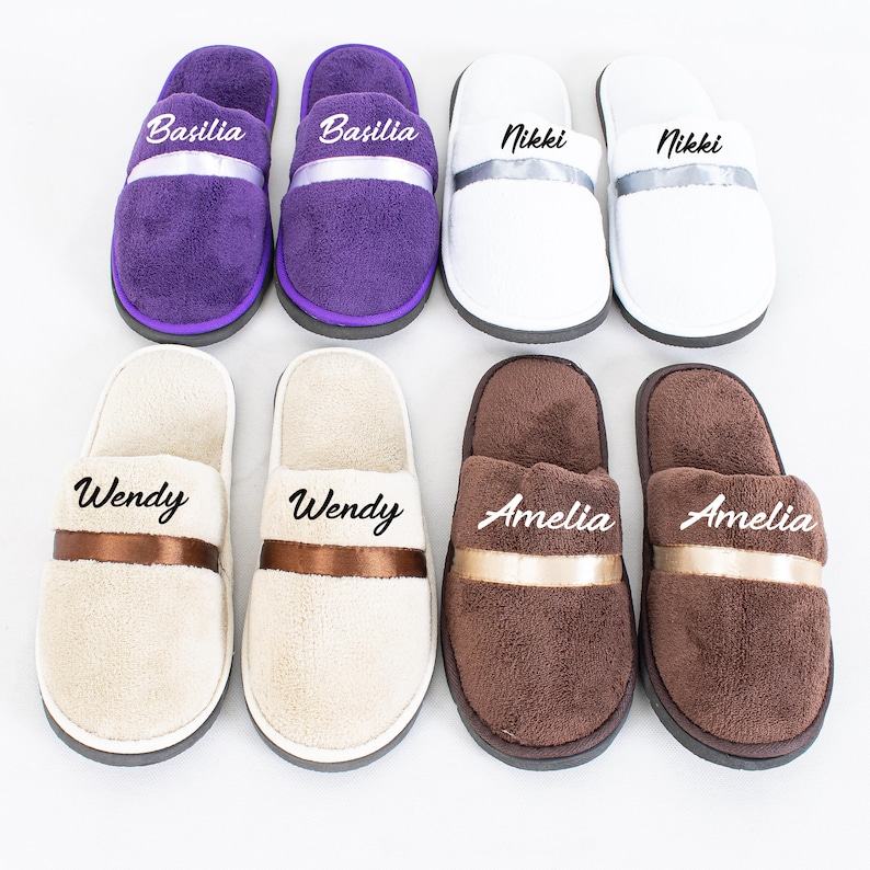 Personalized Slippers for Women, Spa Hotel House Slippers for Shoeless ...