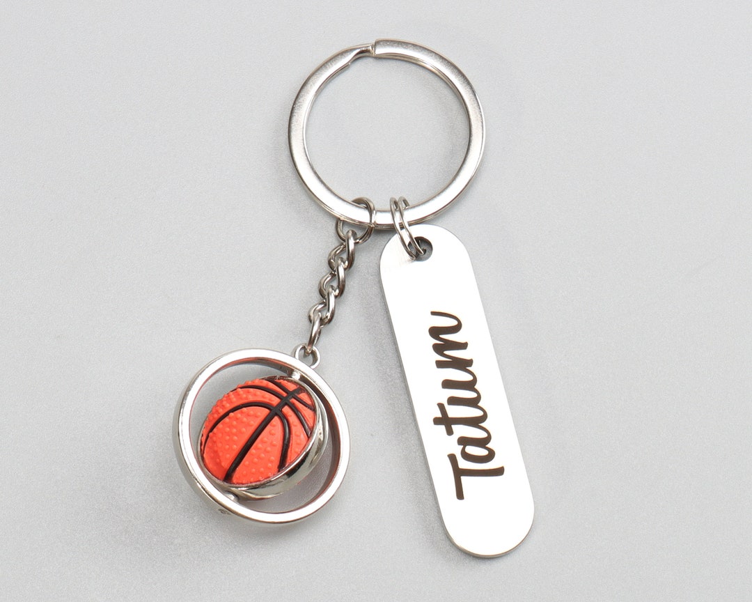 Personalized Basketball Keychain Sports Key Chain, Custom Name Keychain ...