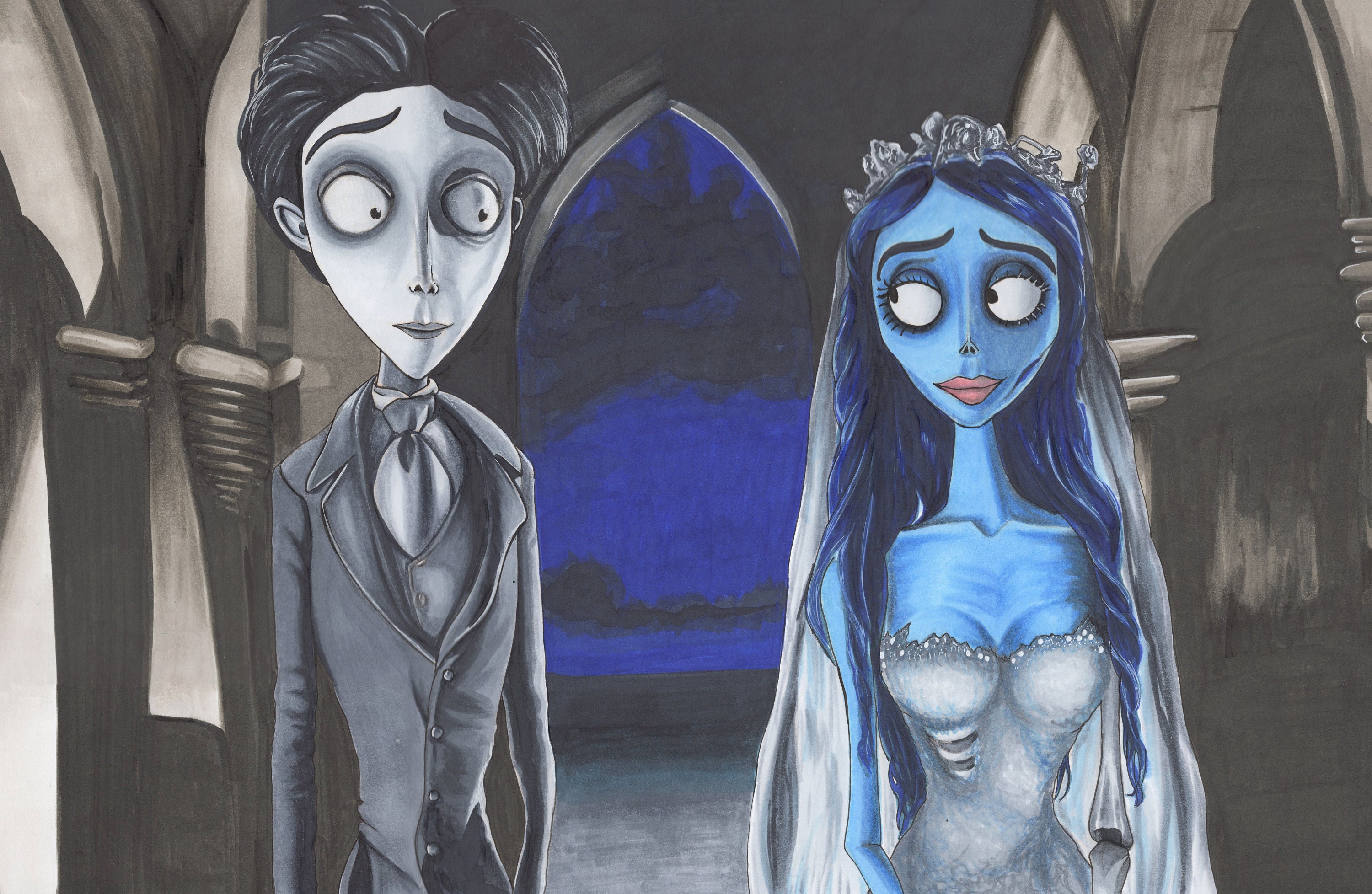 Corpse Bride art print | Etsy