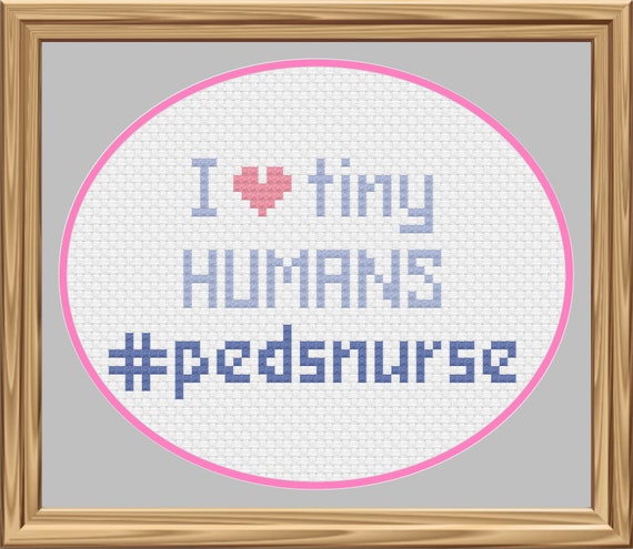 Peds Nurse Cross Stitch Pdf Pattern Instant Download | Etsy