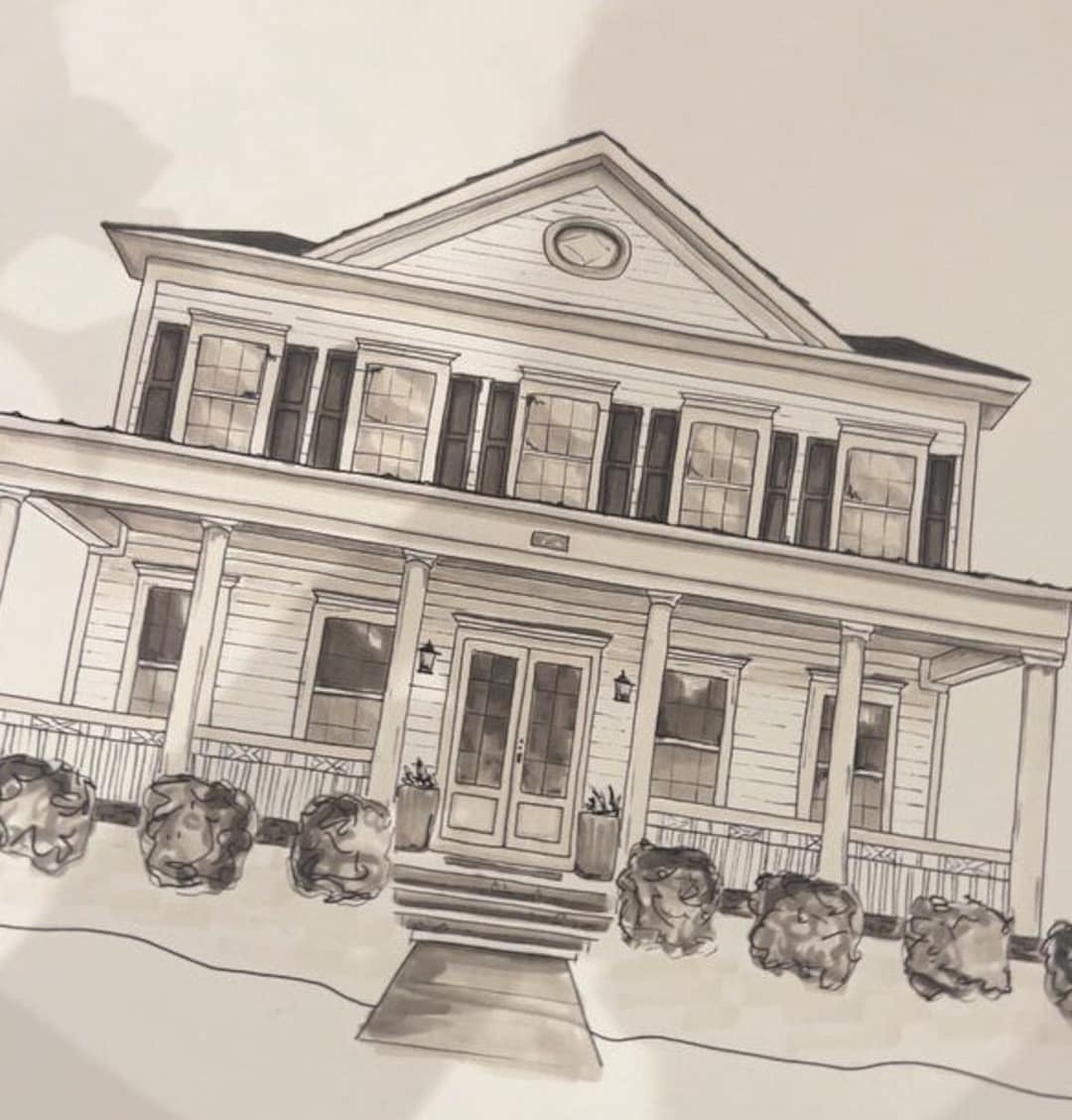 Custom Home Drawing - Etsy