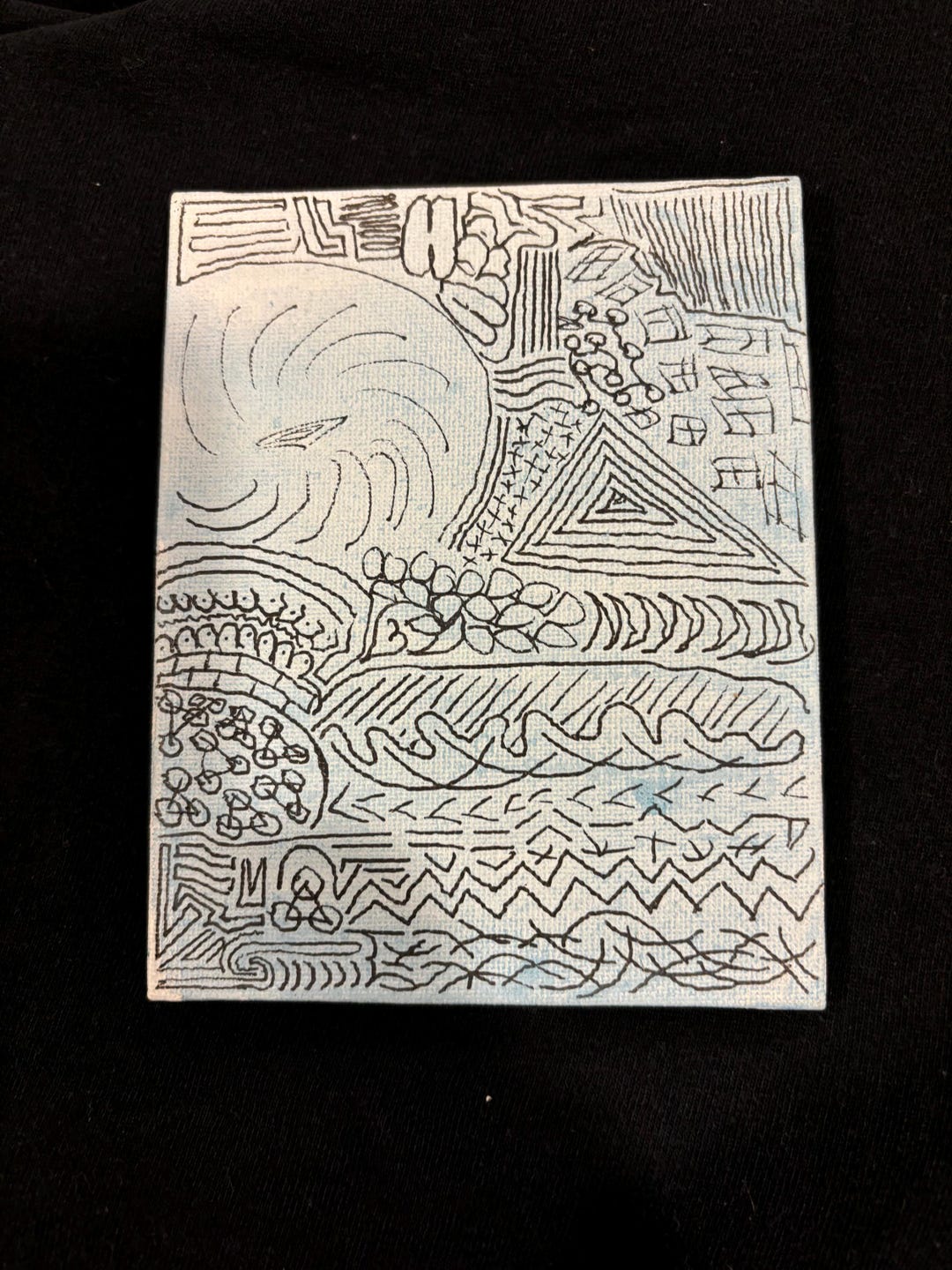 Doodle or Zendoodle Mini With Watercolor Uniquely Mounted Wall Decor - Etsy