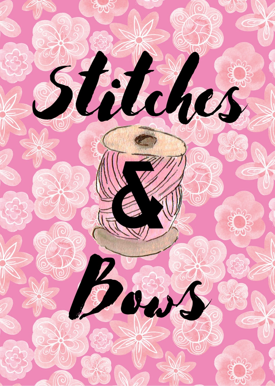 Stitches and Bows Printable PDF Craft Room Sign - Etsy