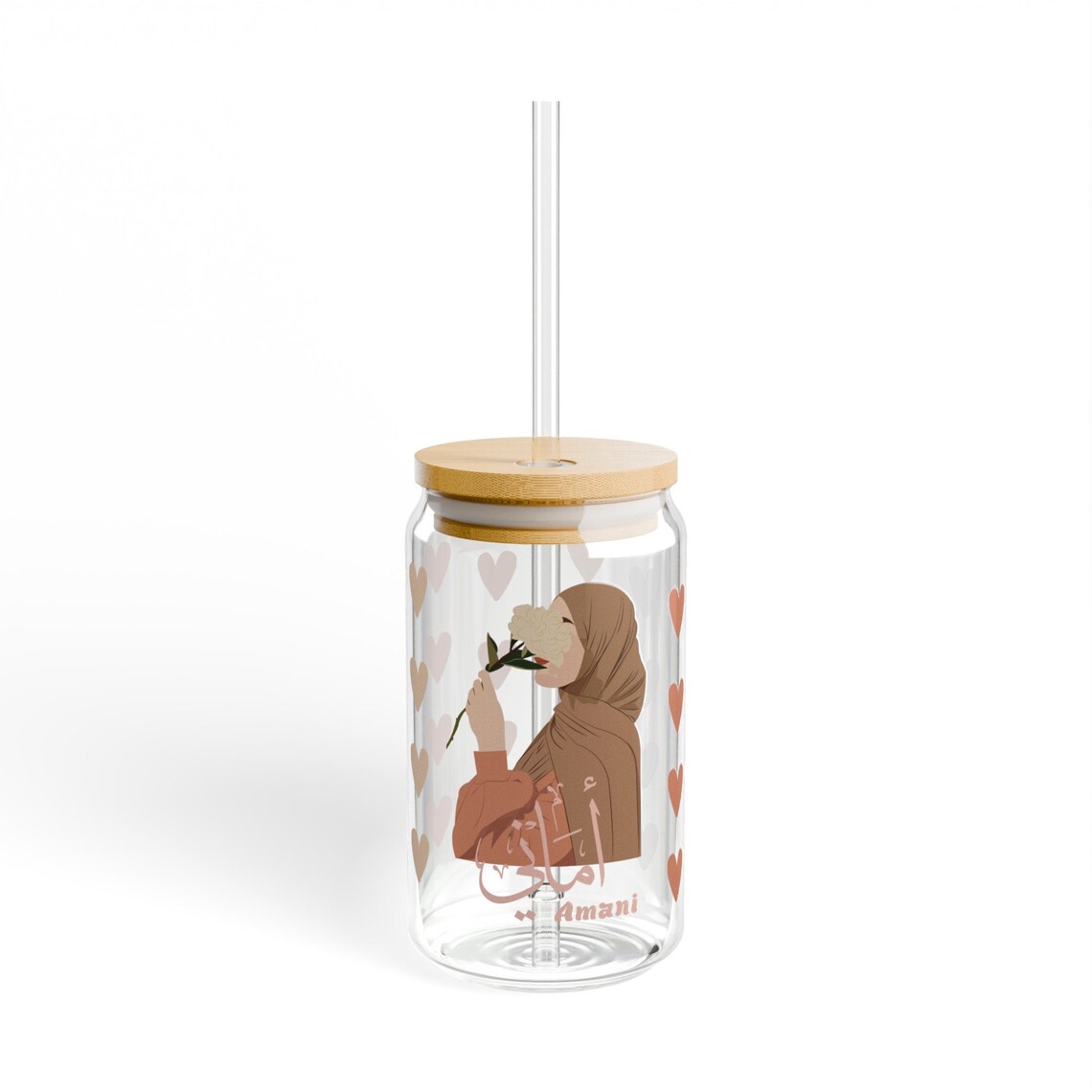 Personalized Glass Coffee Cup, Custom Beer Can Glass, Islamic Tumbler ...