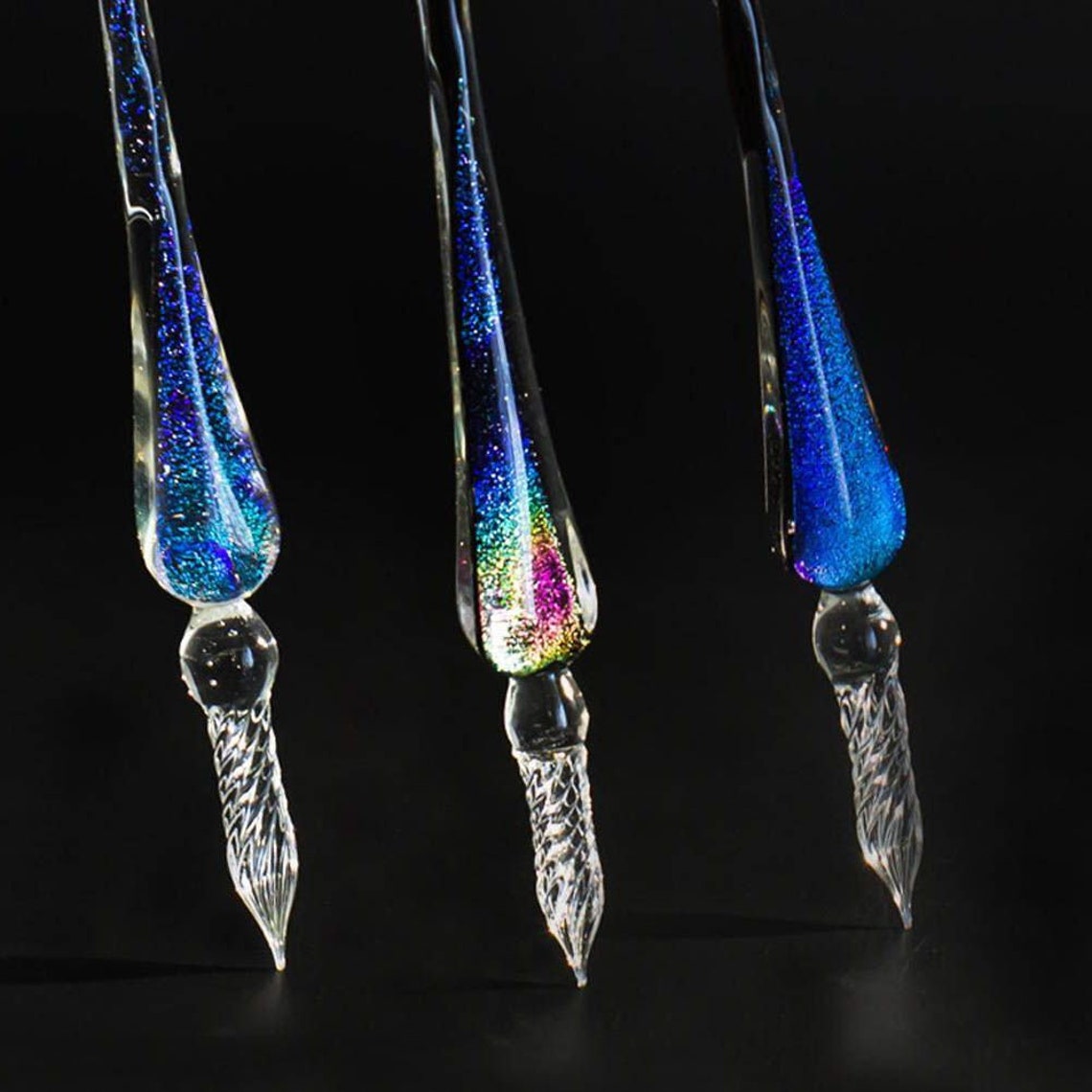 Rainbow Glass Pen Set Glass Dip Pen Kit With 5 Colors Ink In Etsy