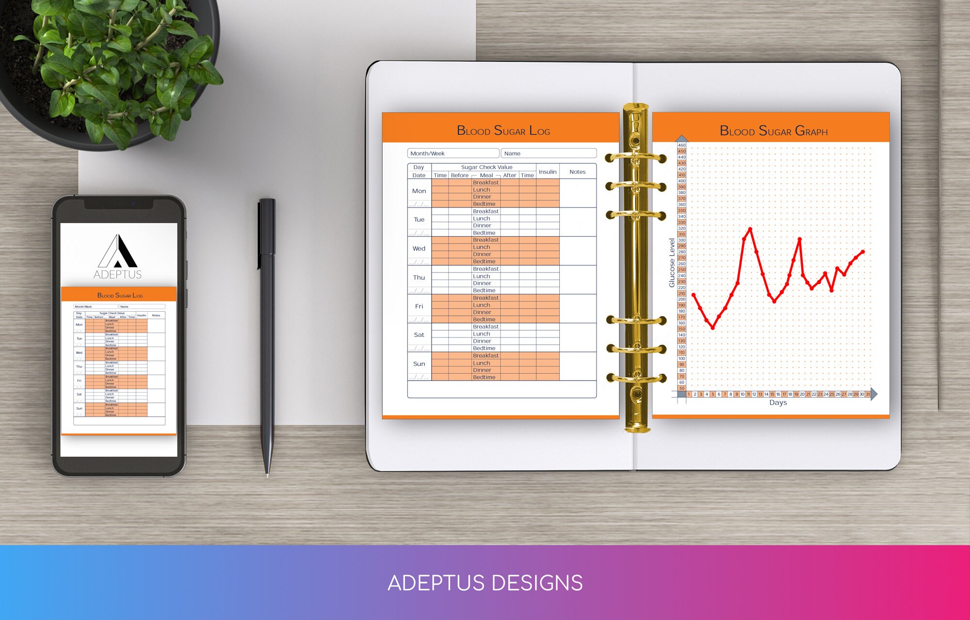 Printable Blood Sugar Glucose Log Book Graph Tracker Journal - Etsy