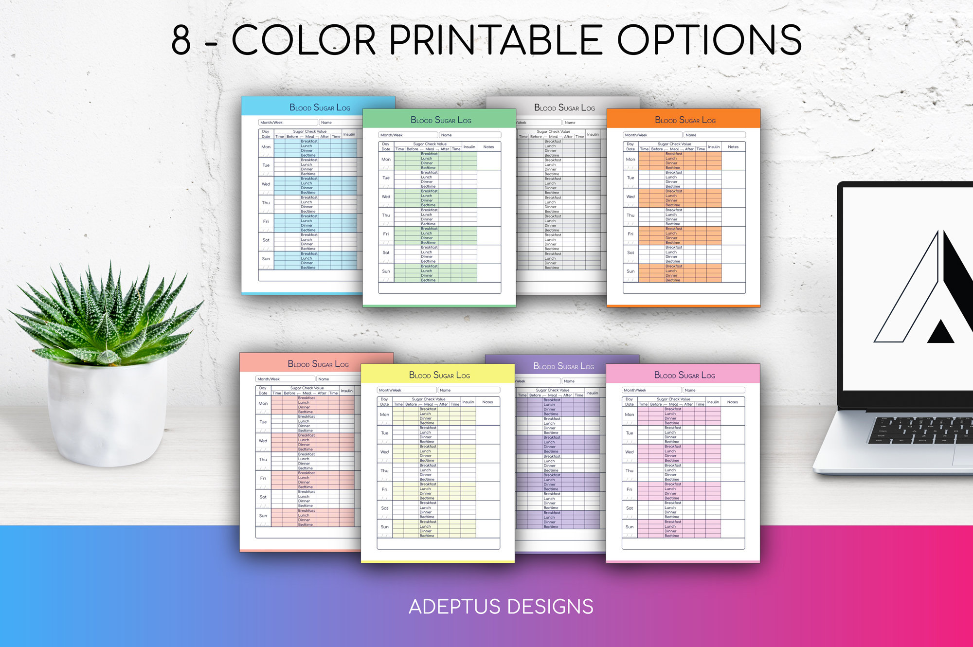 Printable Blood Sugar Glucose Log Book Graph Tracker Journal | Etsy