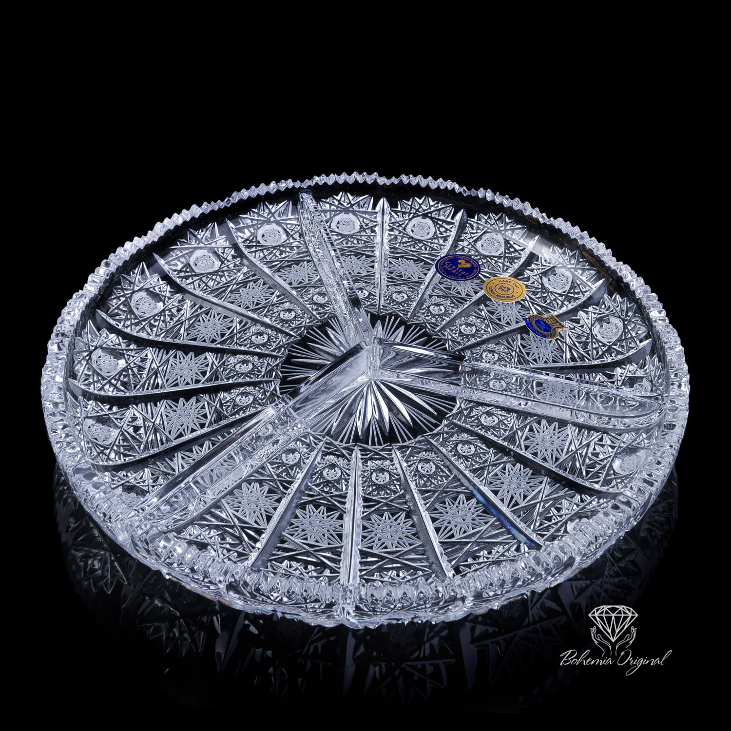 Traditional Flat Bohemia Crystal Plate - Etsy