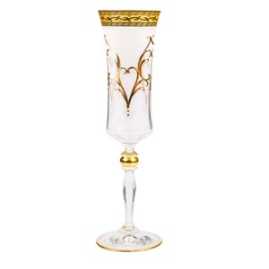 Crystal Champagne Glasses Grace Collection 6pcs 180ml - Etsy