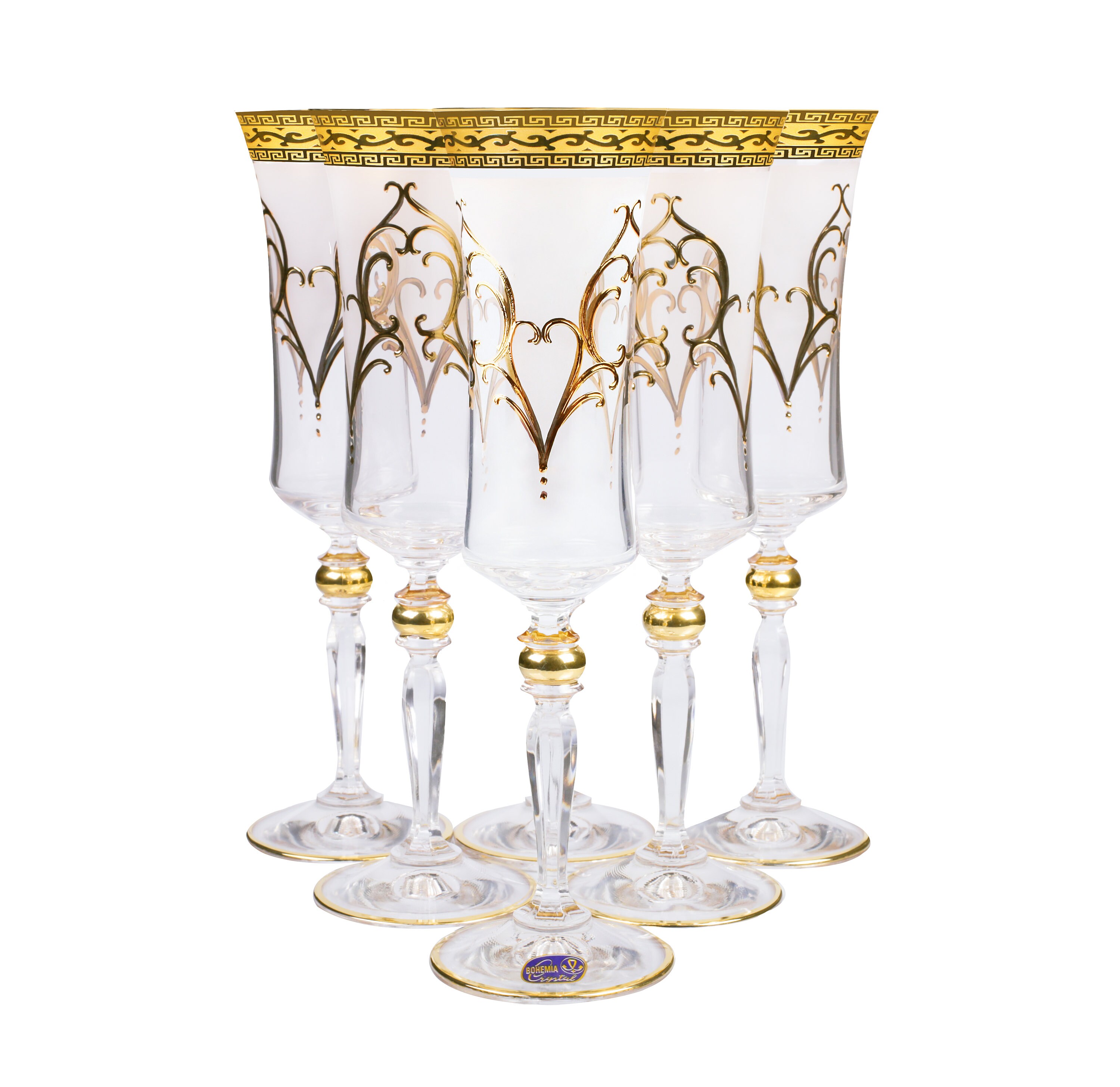 Crystal Champagne Glasses Grace Collection 6pcs 180ml - Etsy