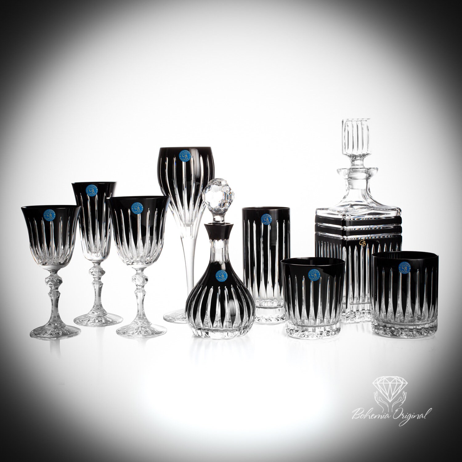Crystal Whiskey Glasses Line Design Black Colour - Etsy