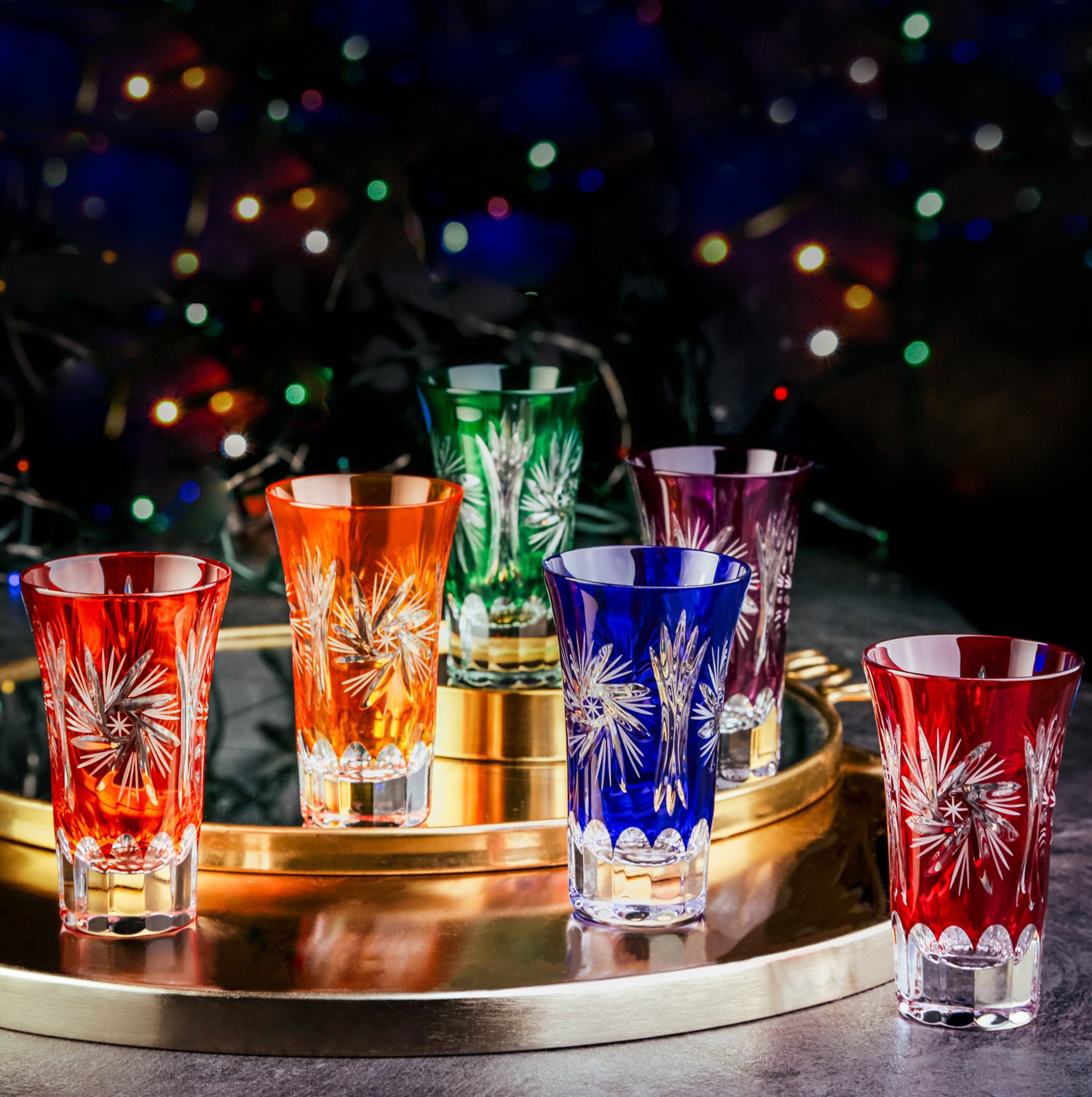 Crystal Open Shot Glasses Tornado Design - Etsy