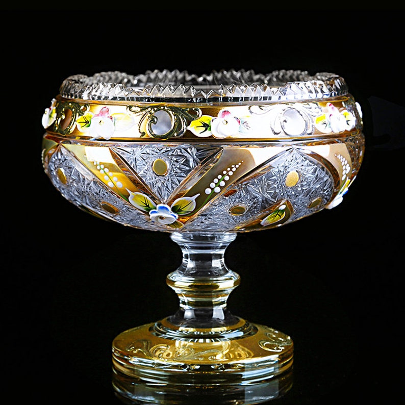 Charming Hand Cut Crystal Bowl - Etsy