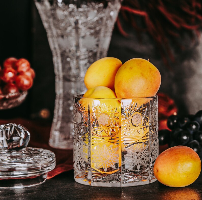 Crystal Candy/sugar/fruit Bowl With Lid - Etsy