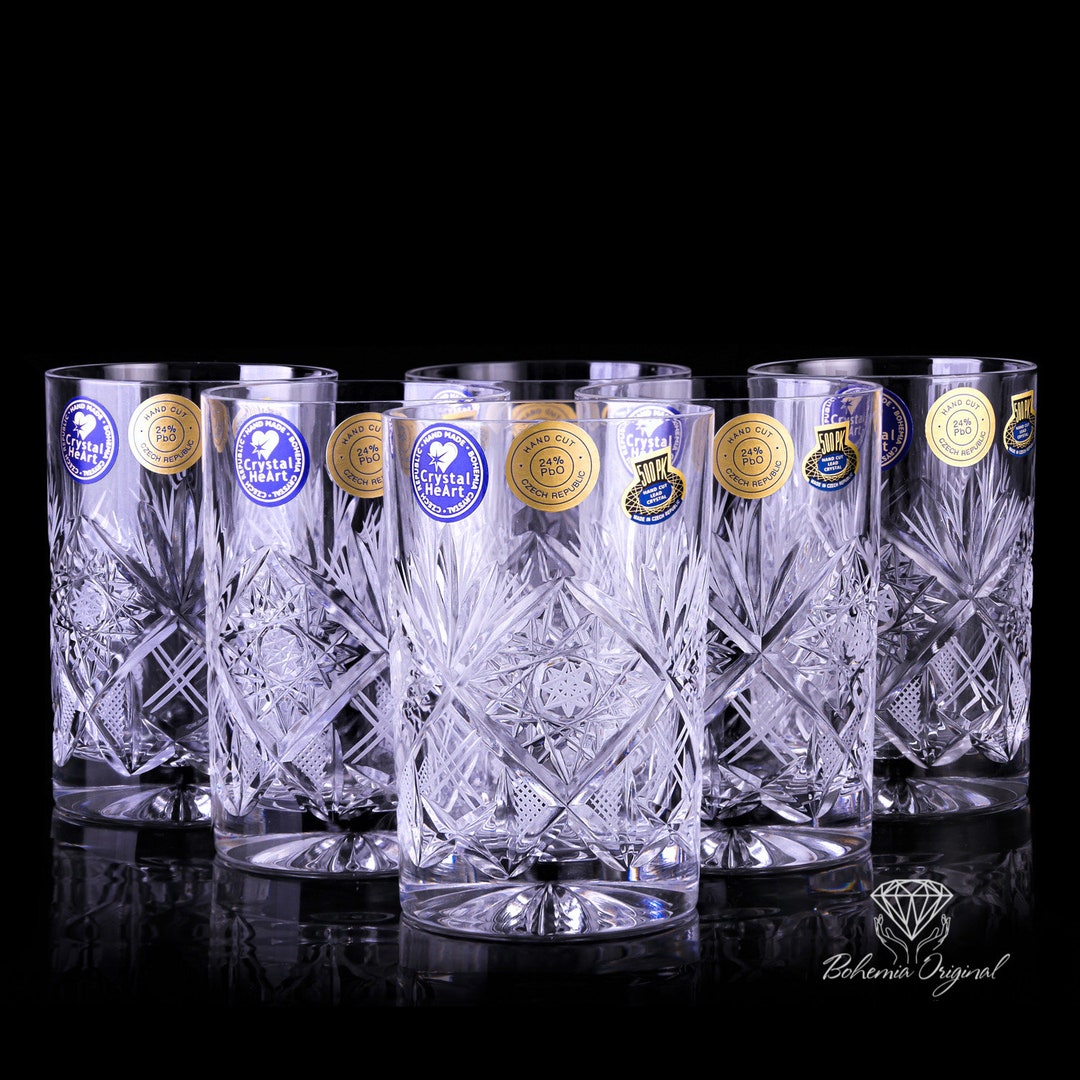 Bohemia Crystal Glasses 6pcs 180ml - Etsy