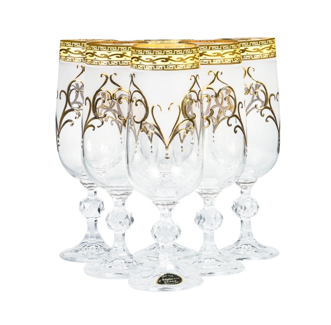 Champagne Glasses Bohemia Crystal Handmade Cut - Etsy