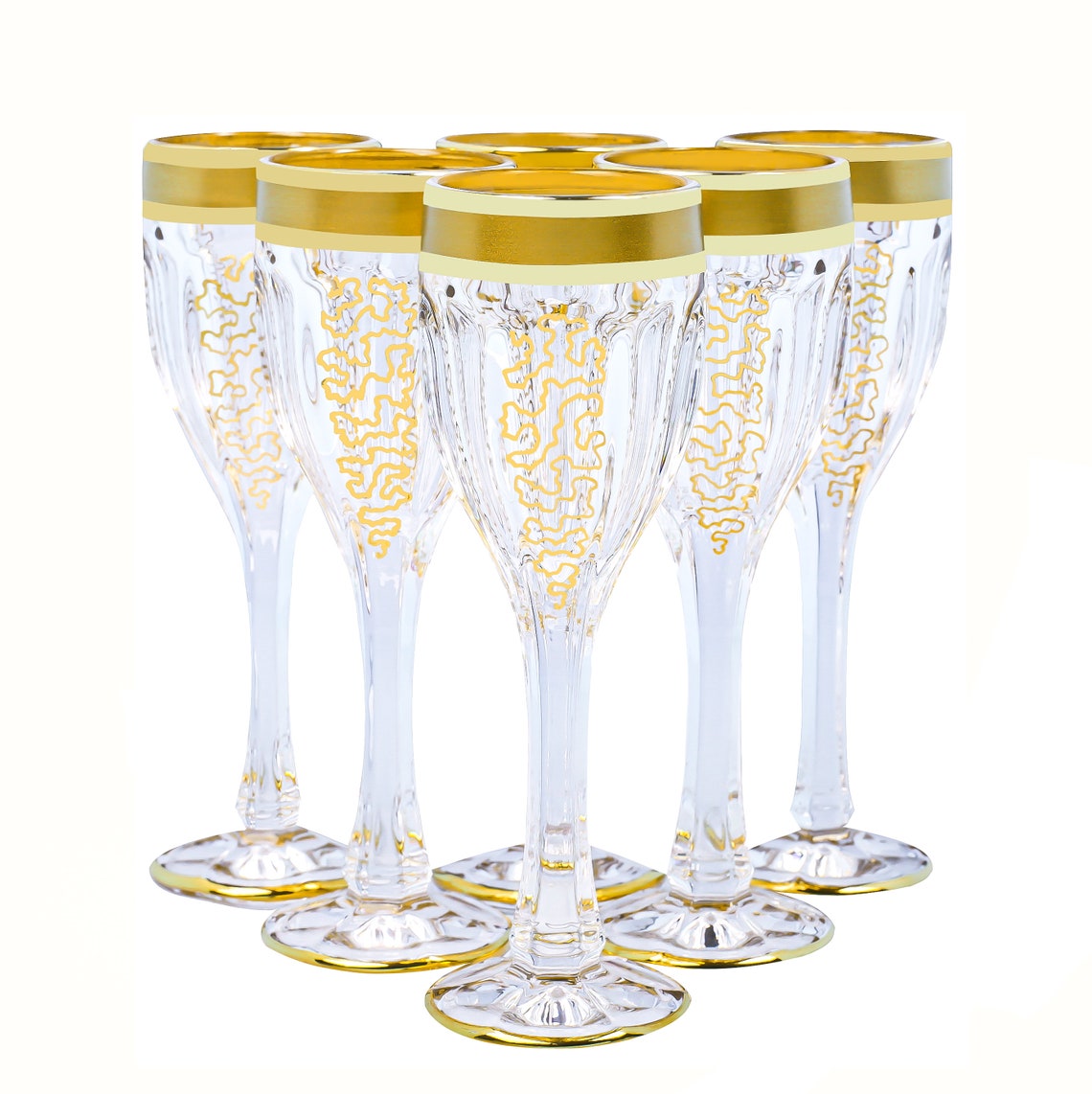 Bohemia Crystal Vodka Glasses Safari Design 6pcs 50ml - Etsy