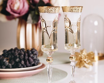 Crystal Champagne Glasses Timeless Collection 180ml 6pcs | Etsy