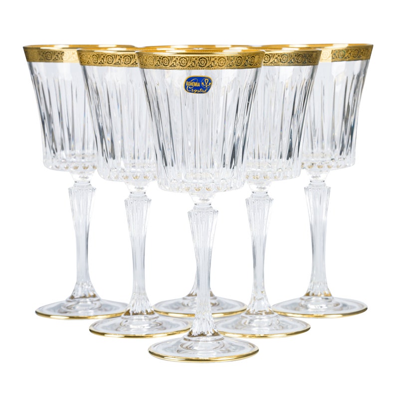 Crystal Wine Glasses Timeless Collection 220ml 6pcs | Etsy