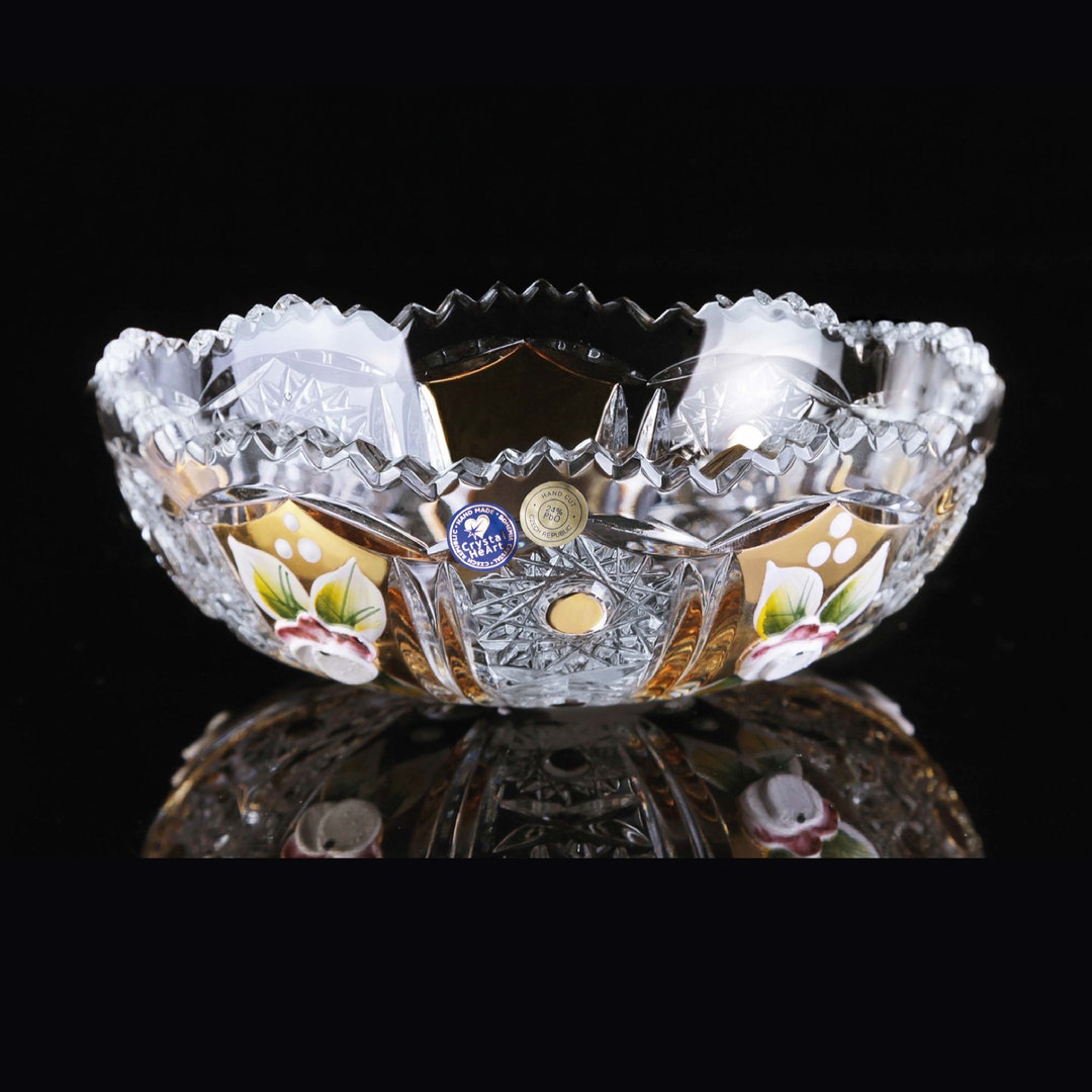 Handmade Bohemia Crystal Bowl H40mm - Etsy
