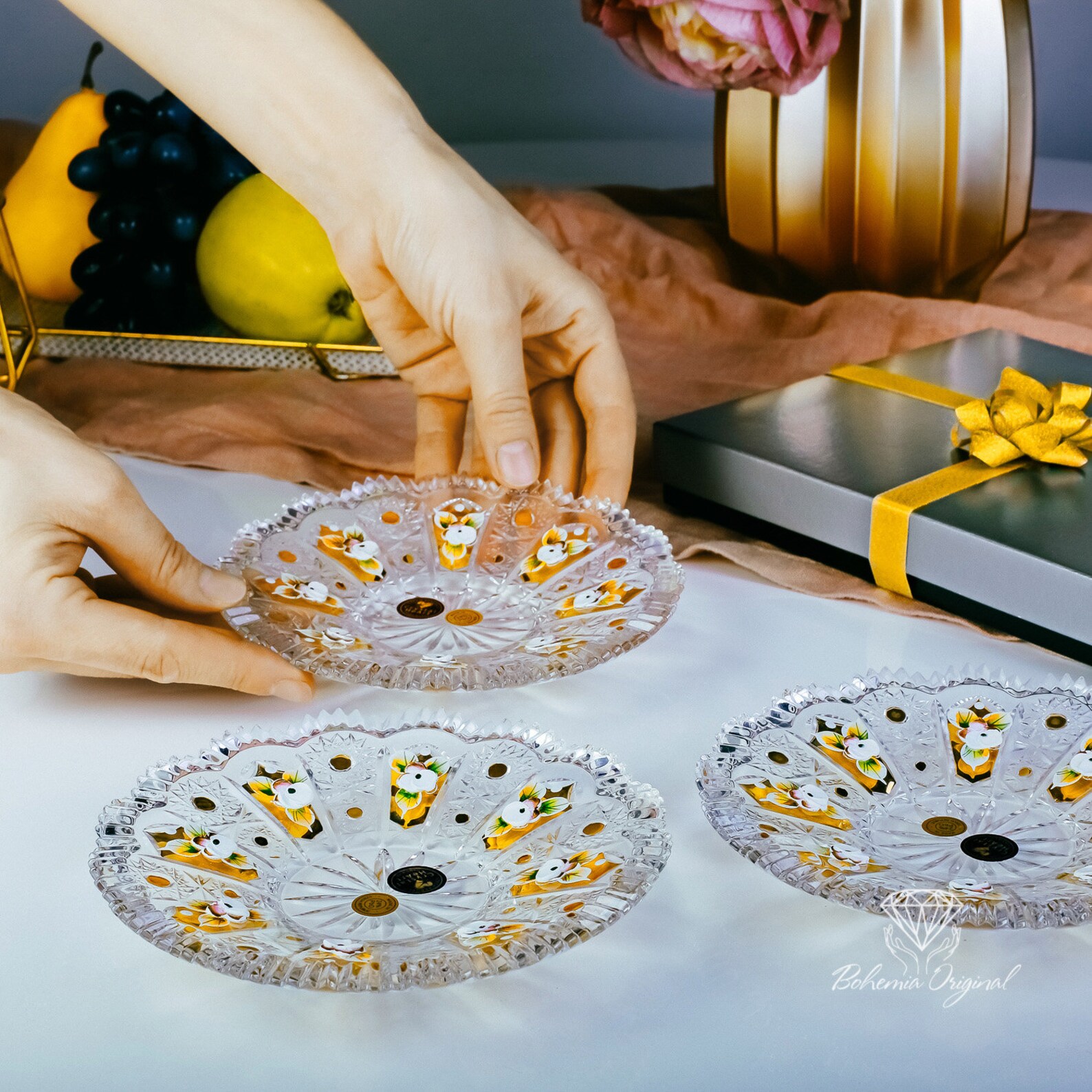 Set of Six Precious Crystal Plates - Etsy