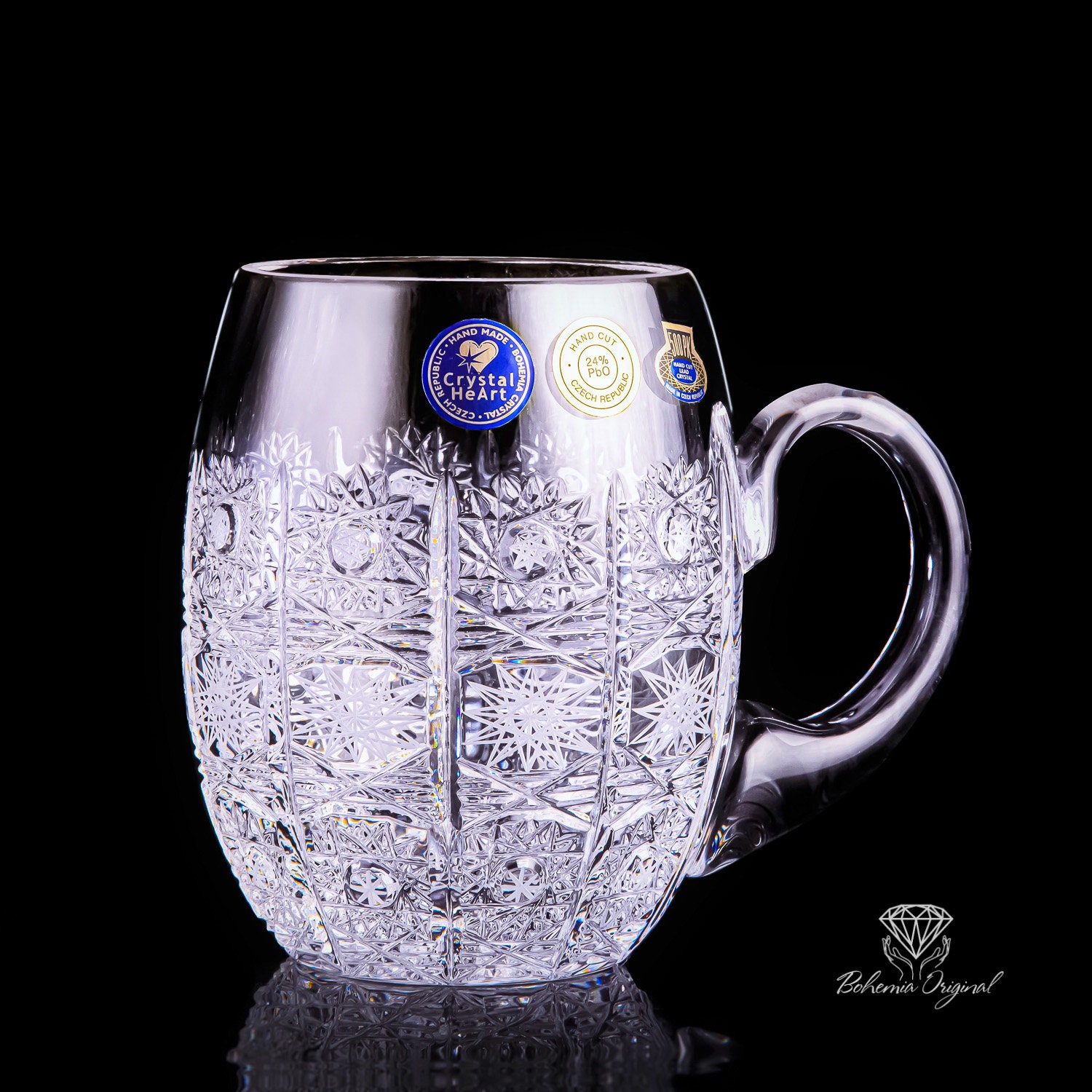 Traditional Bohemia Crystal Beer Mug 600ml - Etsy