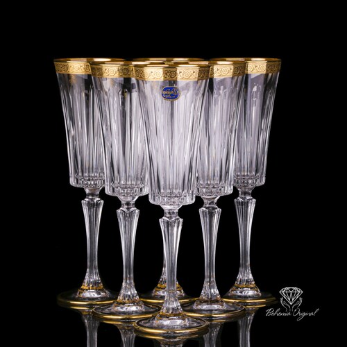 Crystal Wine Glasses Timeless Collection 220ml 6pcs - Etsy