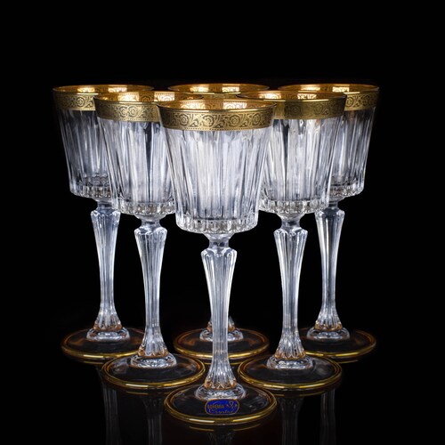 Crystal Champagne Glasses Timeless Collection 180ml 6pcs - Etsy