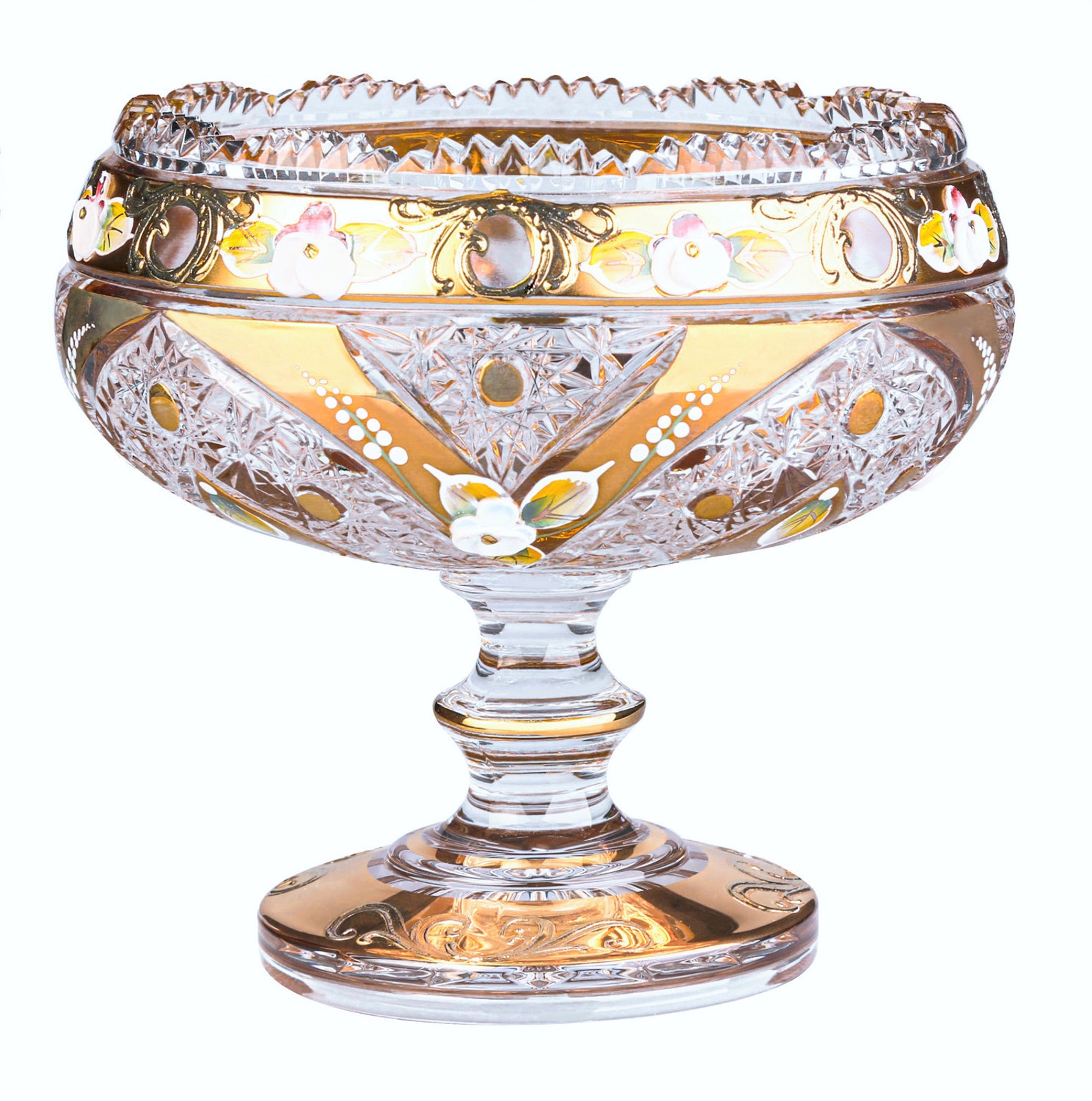 Charming Hand Cut Crystal Bowl - Etsy