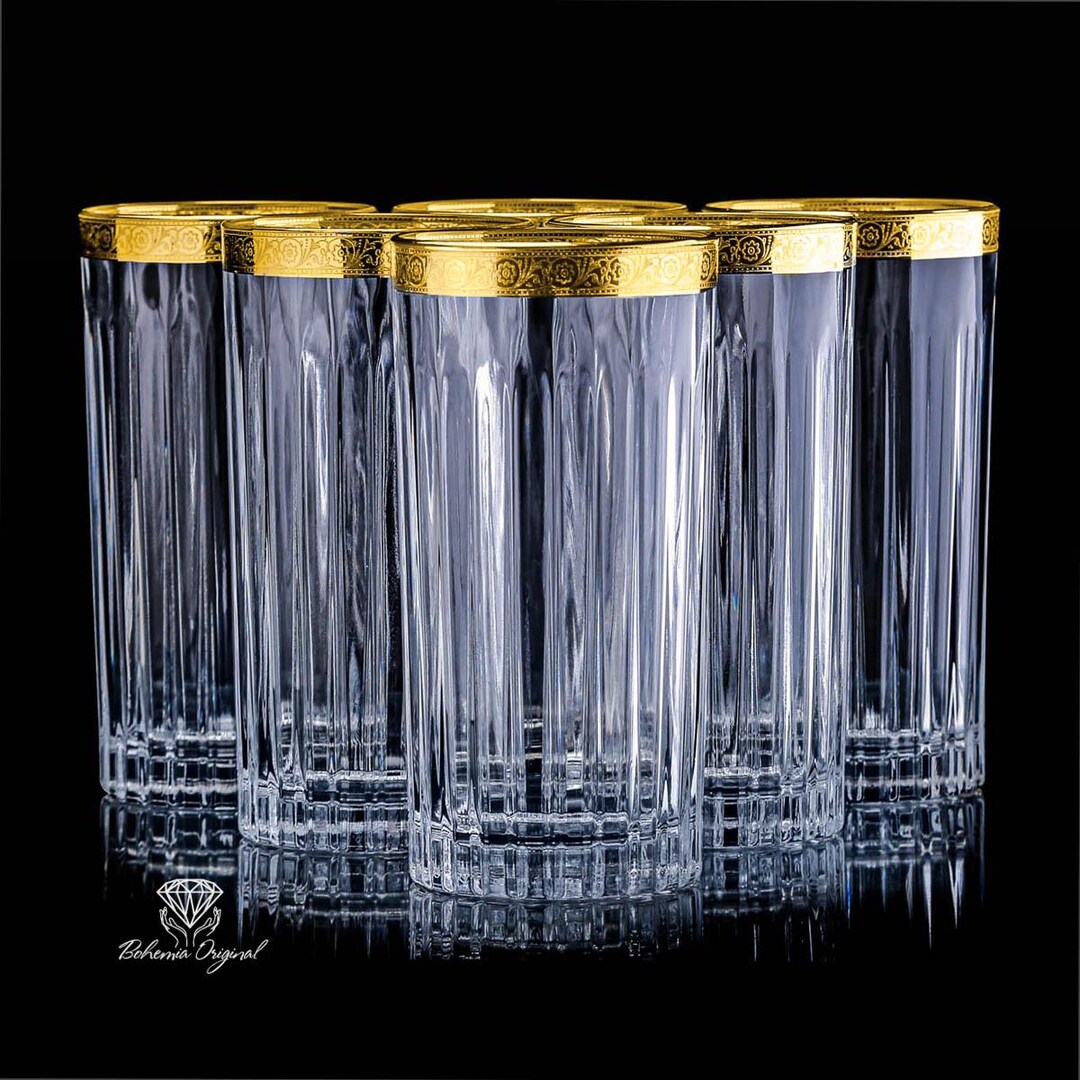 Handmade Crystal Water Glasses Timeless Collection - Etsy