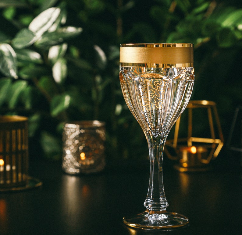 Crystal Wine Glass Set Fancy Wine Goblets Crystal Stemware - Etsy