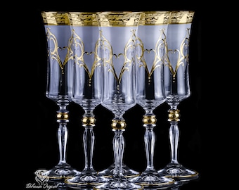 Crystal Wine Glasses Timeless Collection 220ml 6pcs - Etsy