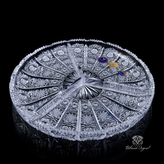 Traditional Flat Bohemia Crystal Plate - Etsy