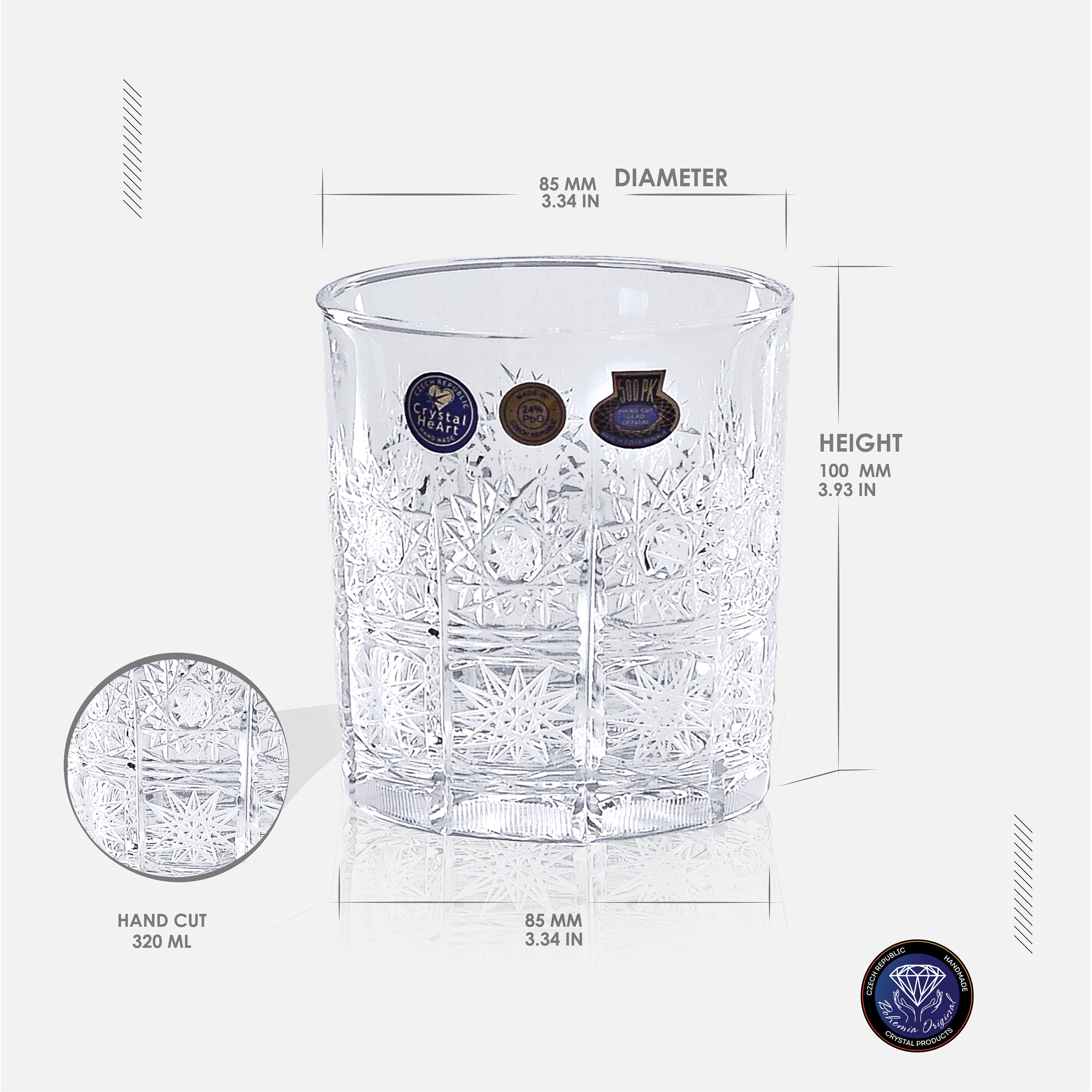 Crystal Whiskey Glasses 6pcs 320ml - Etsy