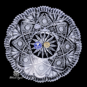 Set of Six Beautiful Round Handcut Crystal Plates - Etsy