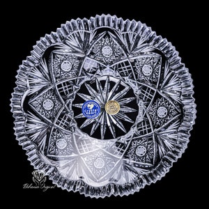 Beautiful Round Handcut Crystal Plate - Etsy