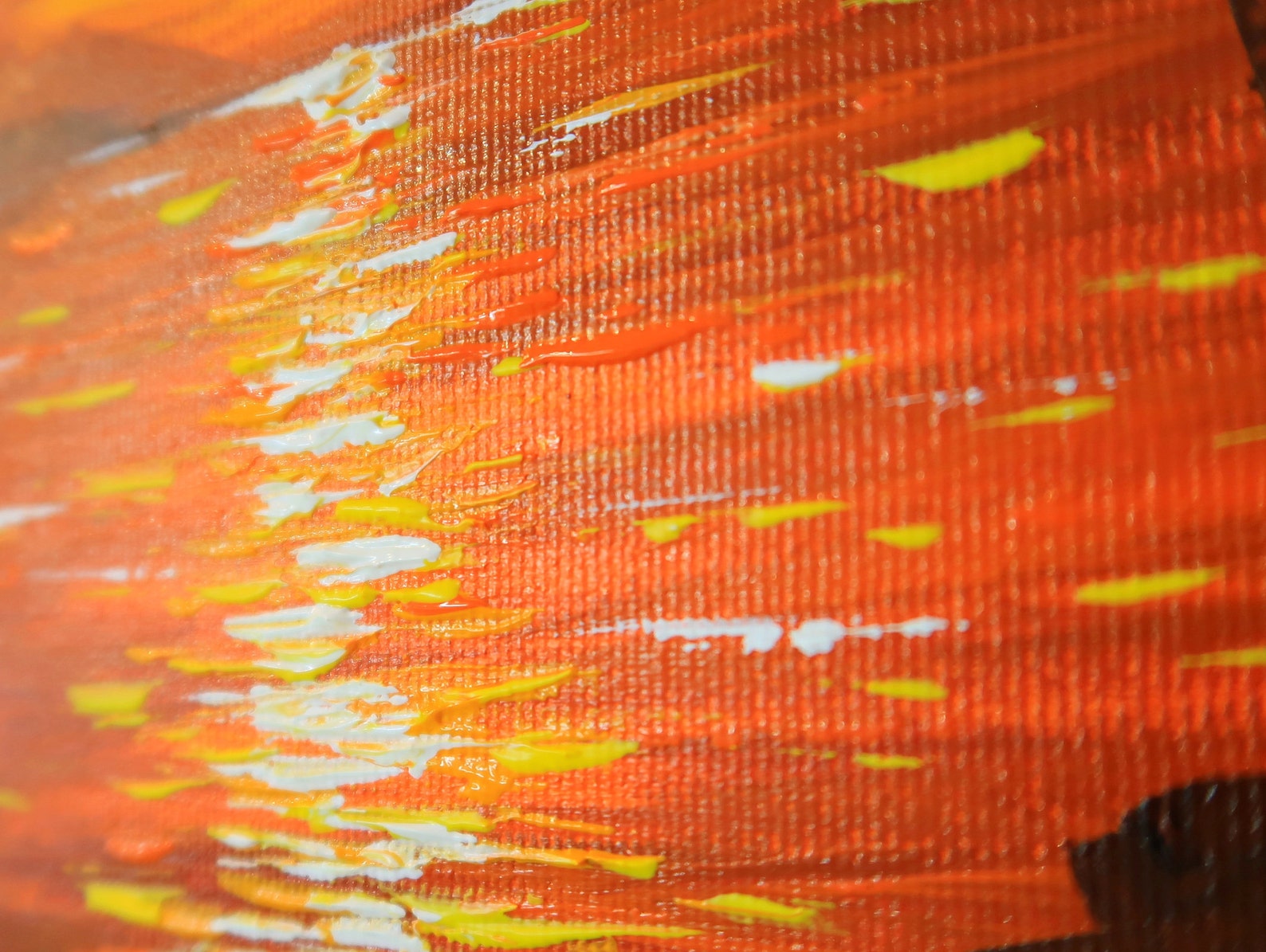 Sunset Acrylic Painting on Canvas, Original Art, Abstract Art, Ocean ...