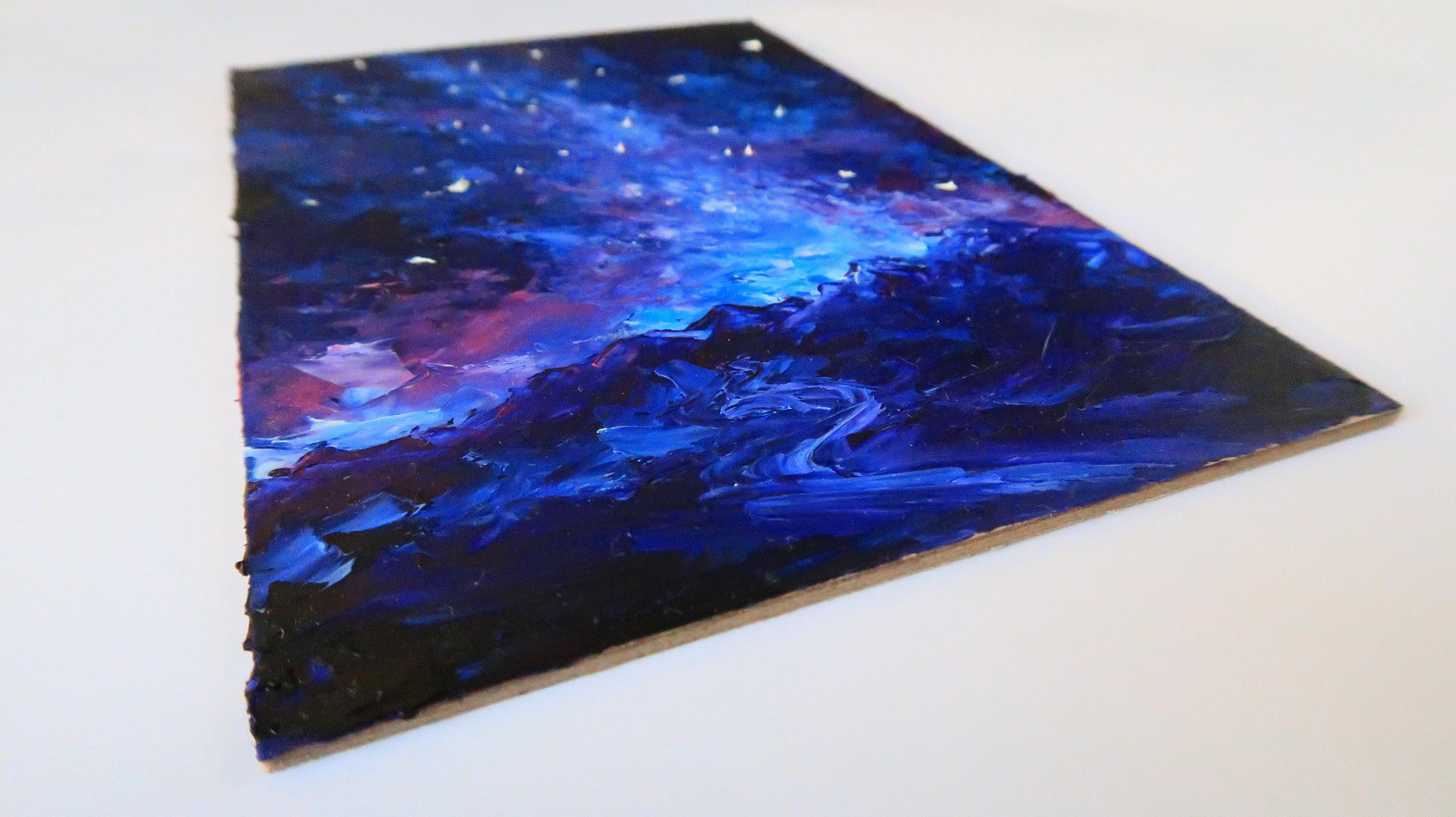 Milky Way Original Painting Galaxy Oil Painting Galaxy Wall Art Space ...