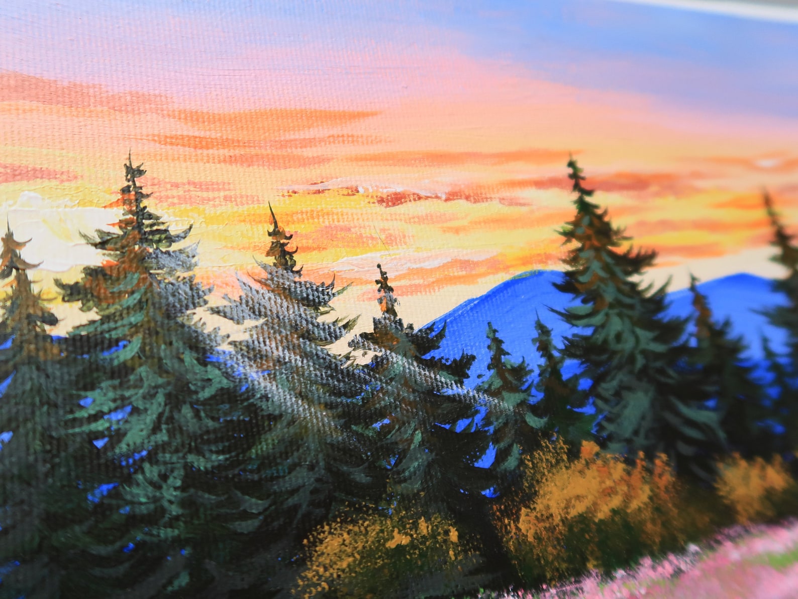 Sunset Acrylic Painting on Canvas Original Art Abstract Art | Etsy