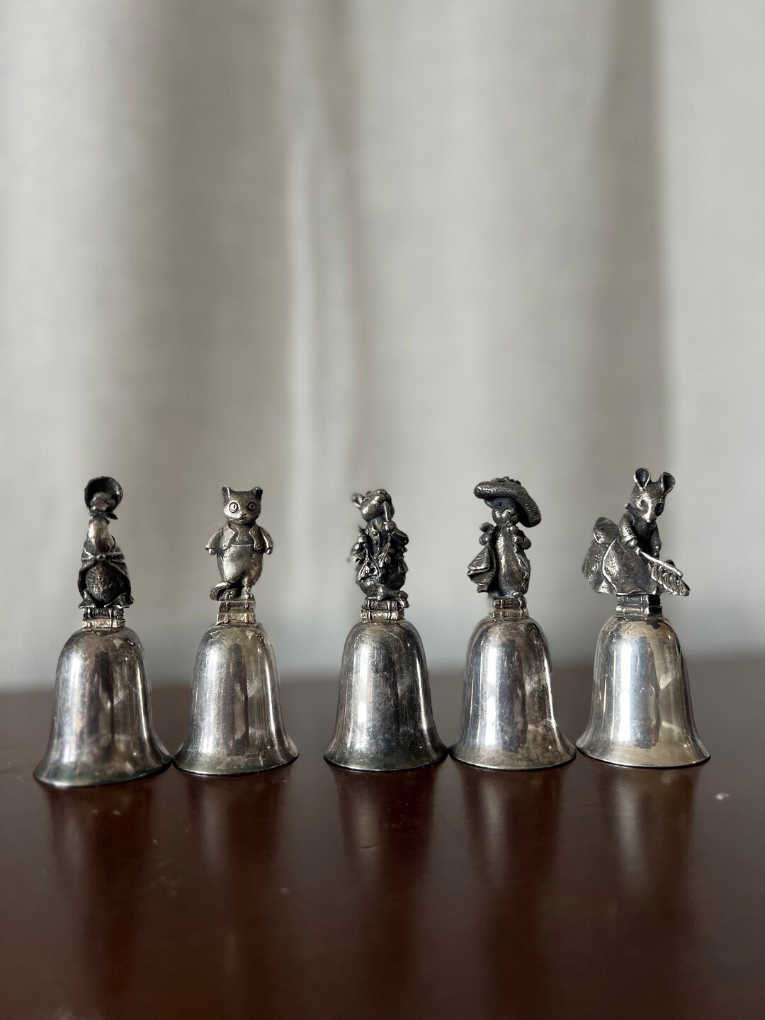 Vintage Beatrix Potter Peter Rabbit Set of 5 Bells - Etsy