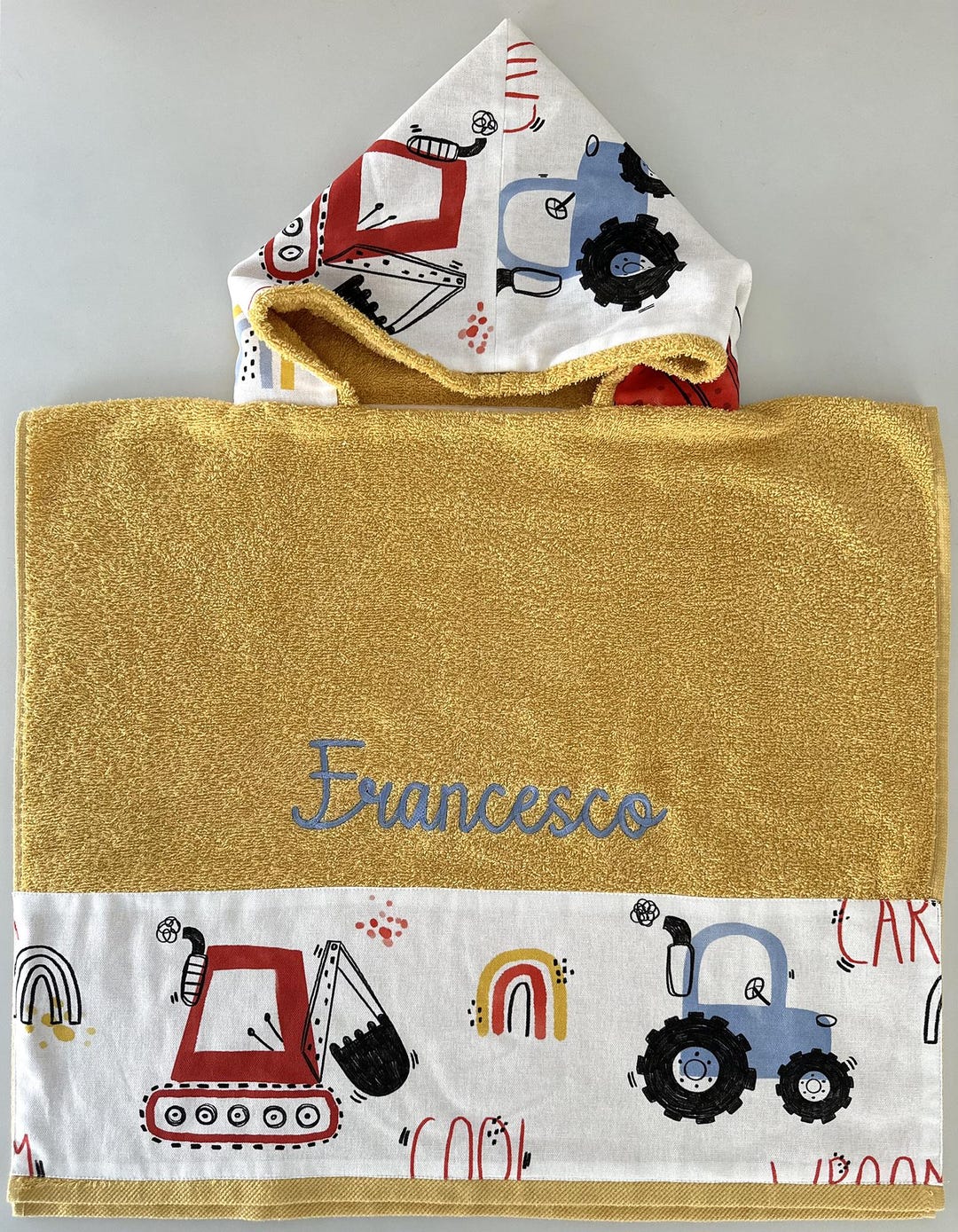 Personalized Baby Terry Poncho With Name – 100% Cotton - Etsy