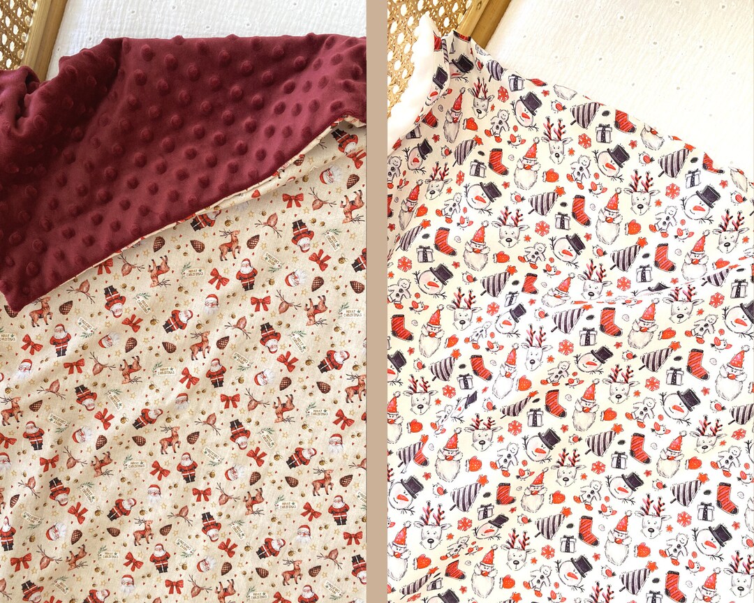 Christmas Baby Covers, Doubleface With Minky Fleece - Etsy