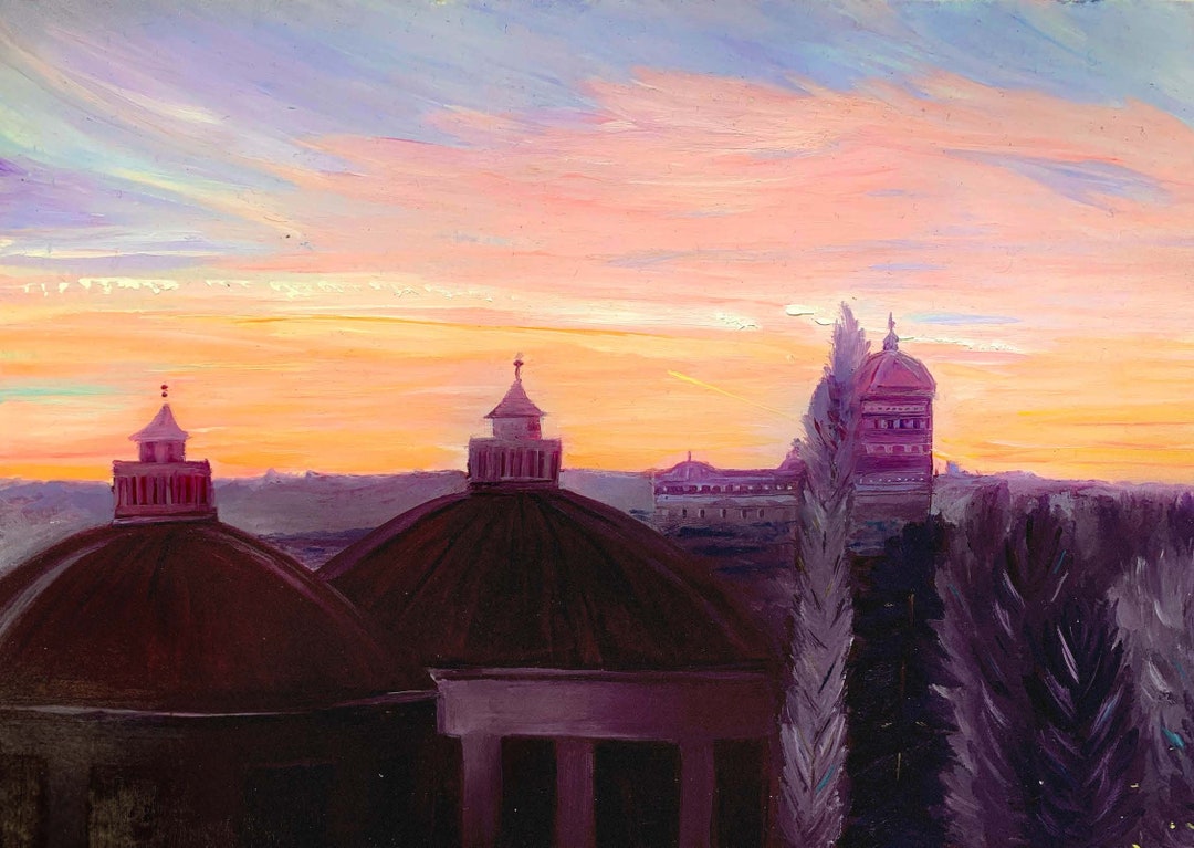 Postcard / Thank You Cards of Sunset at Rome Vatican City - Etsy