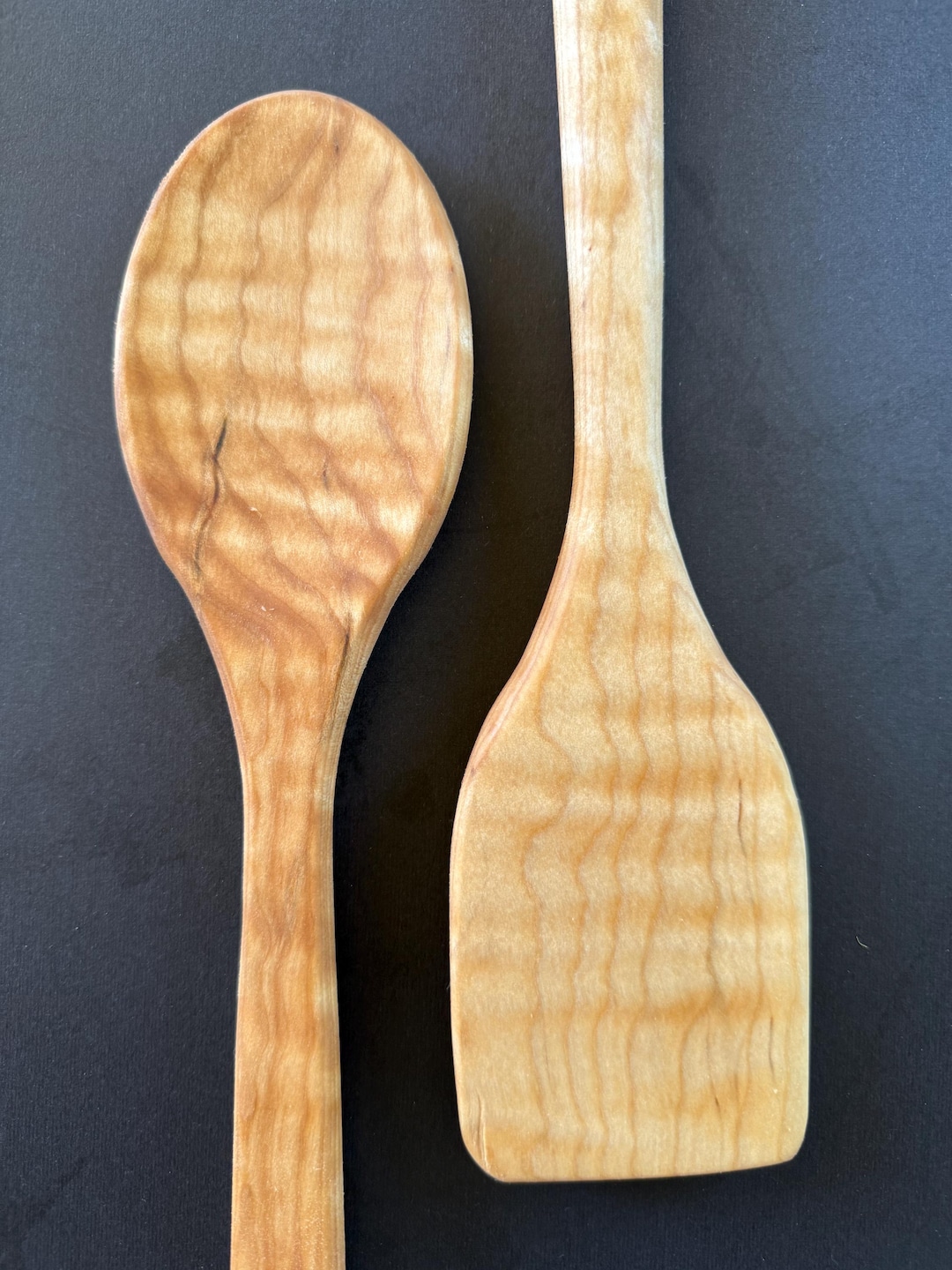 Curly Tiger Maple Spoon & Spatula - Etsy