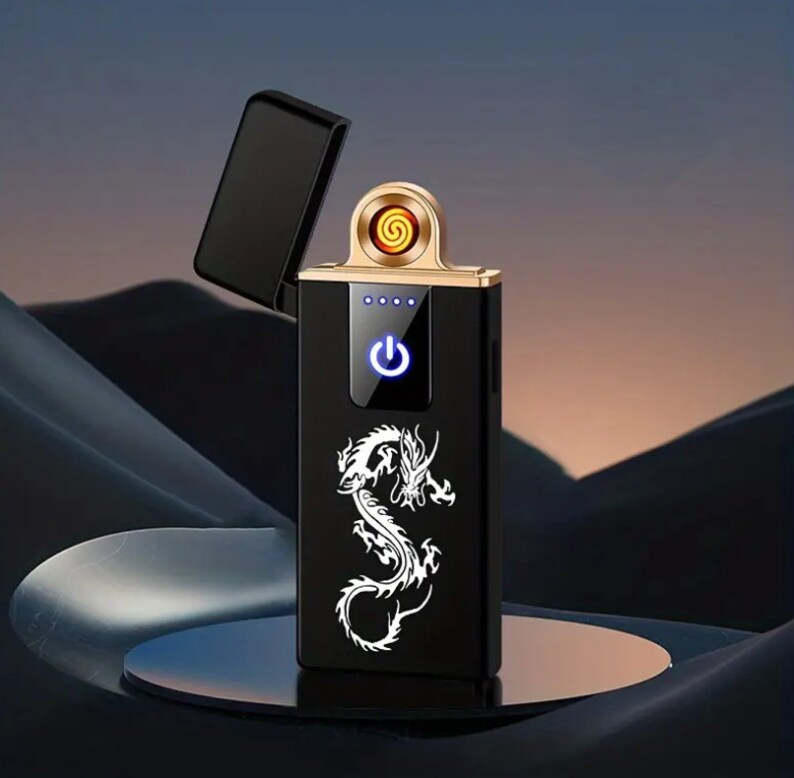 Dragon USB Rechargeable Lighter, Windproof Flameless Electronic Lighter ...