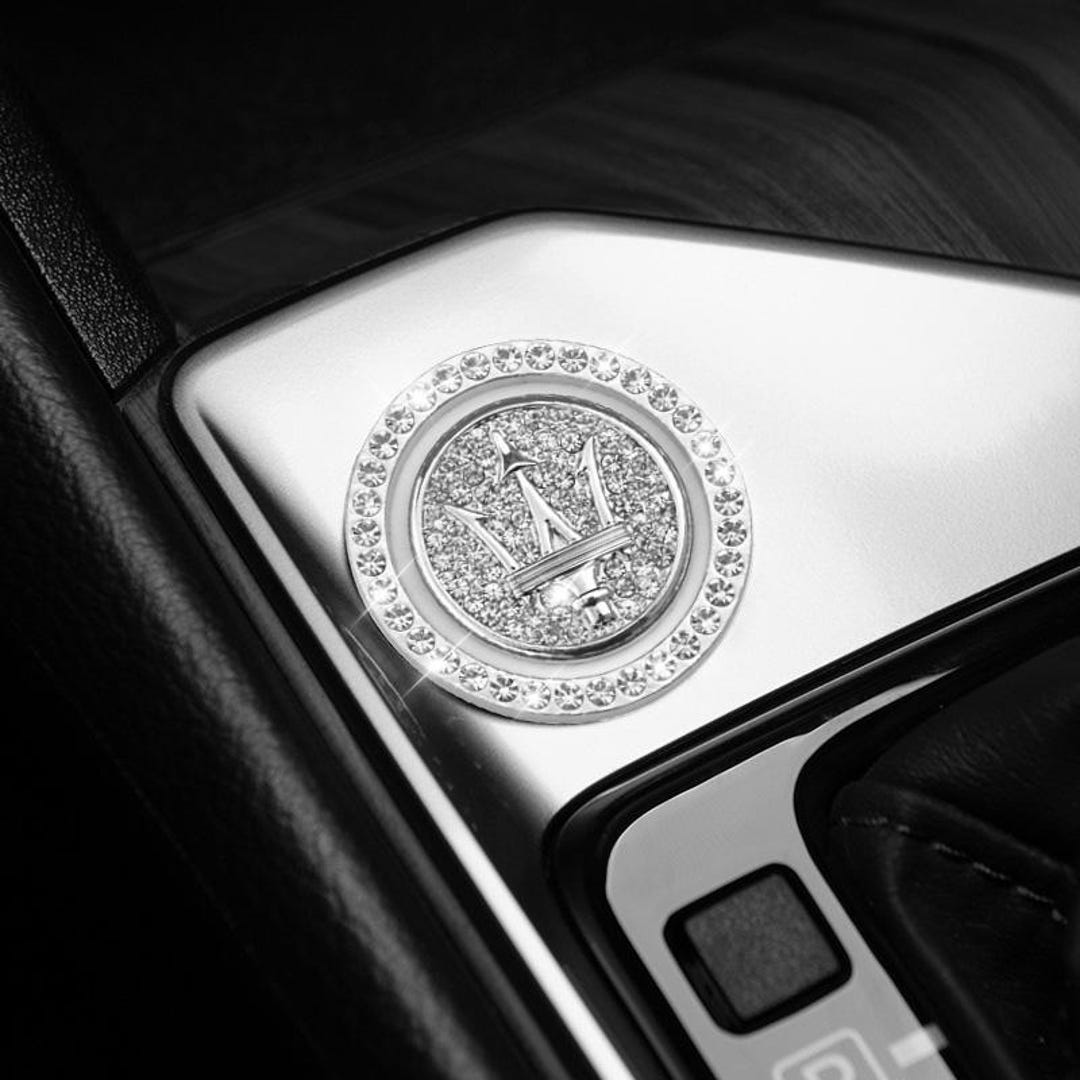 Maserati Push to Start Crystal Rhinestone Car Bling Ring Car ...