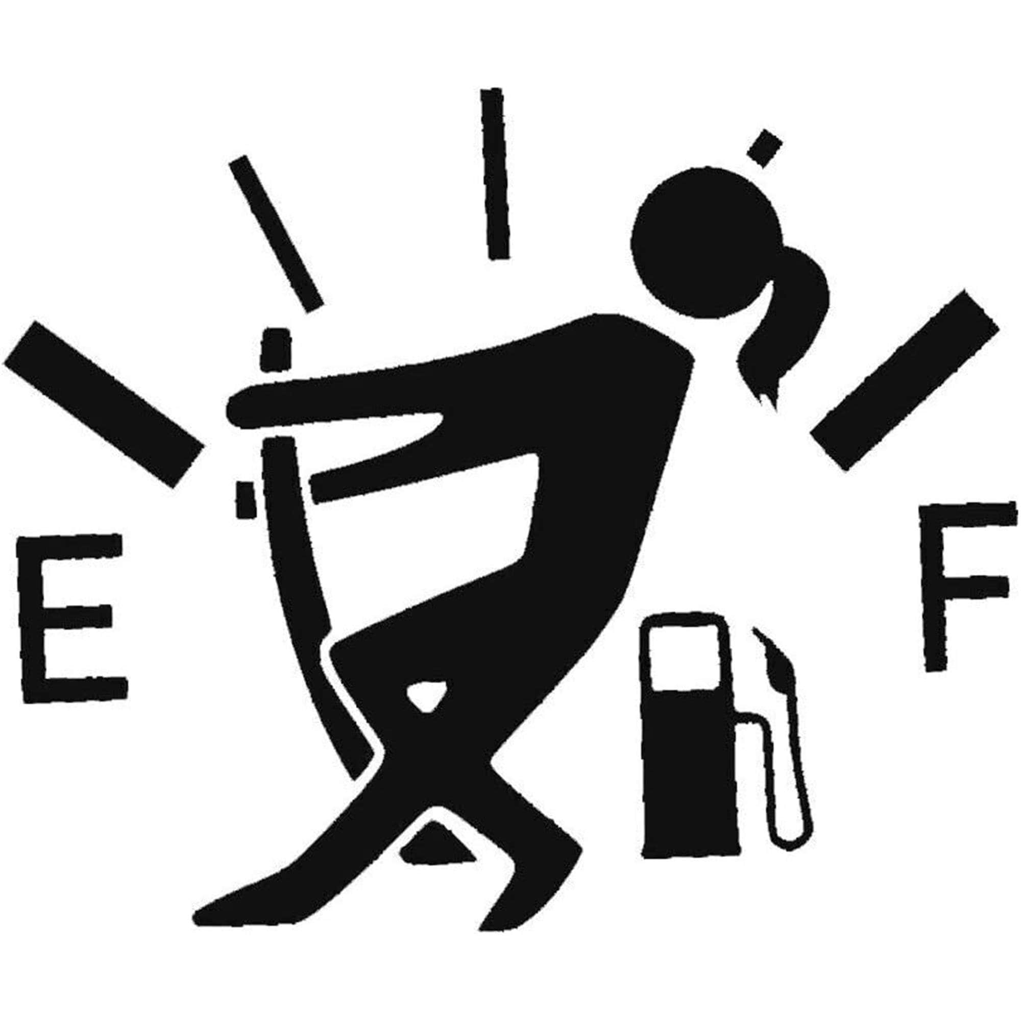Funny Design Fuel Gauge Picture Car Sticker Fuel Tank Car Sticker Cap ...