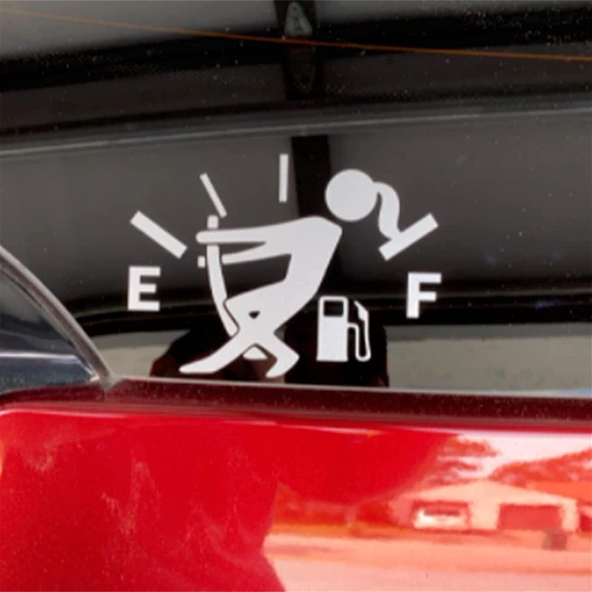 Funny Design Fuel Gauge Picture Car Sticker Fuel Tank Car Sticker Cap ...