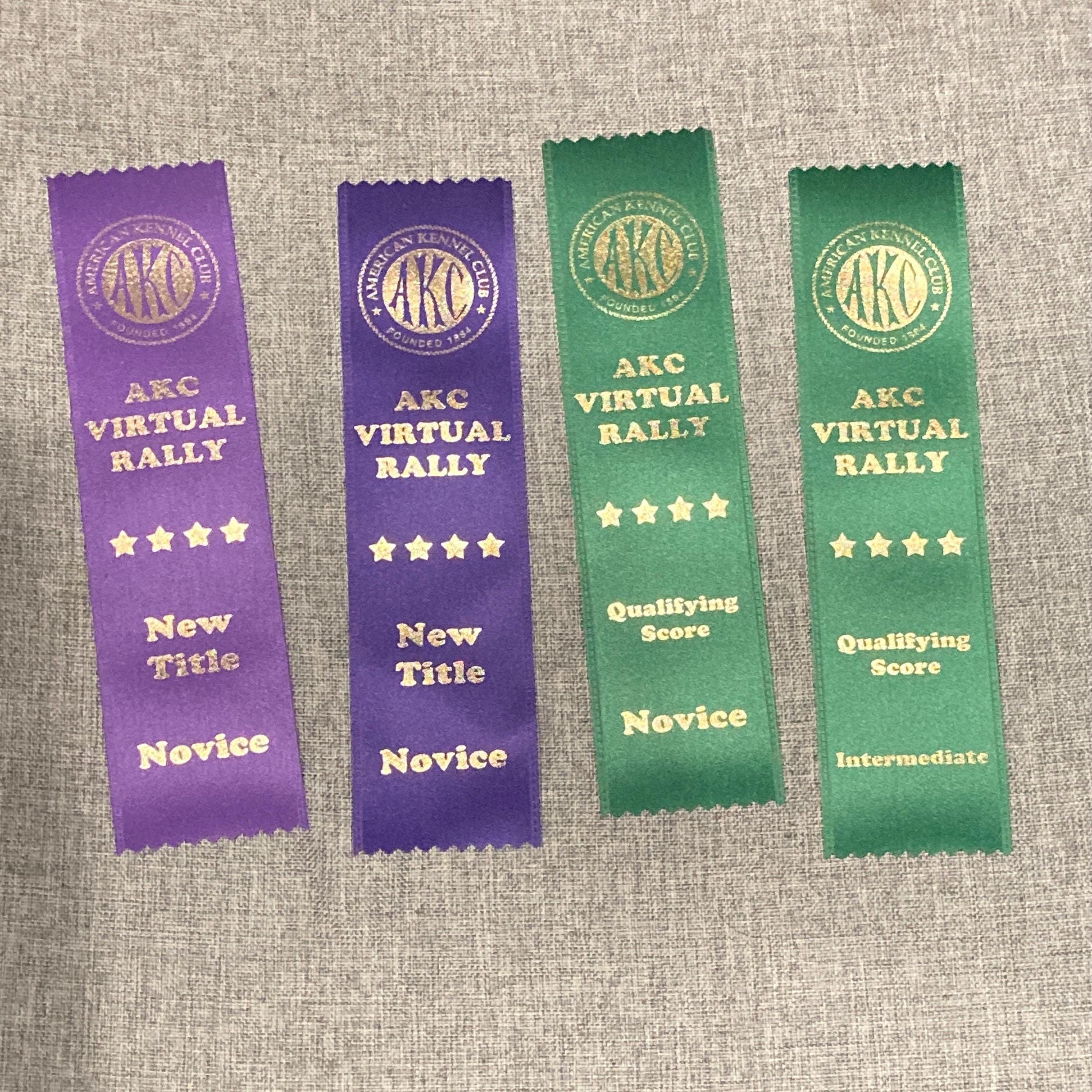 Flat Qualifying & New Title Ribbons - AKC Trick Dog, Virtual Scent Work ...