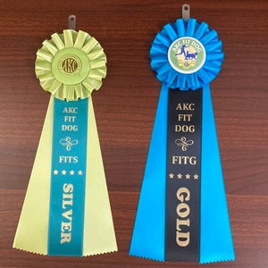 AKC Fit Dog Rosette - Bronze, Silver, Gold - Alternate Version With ...